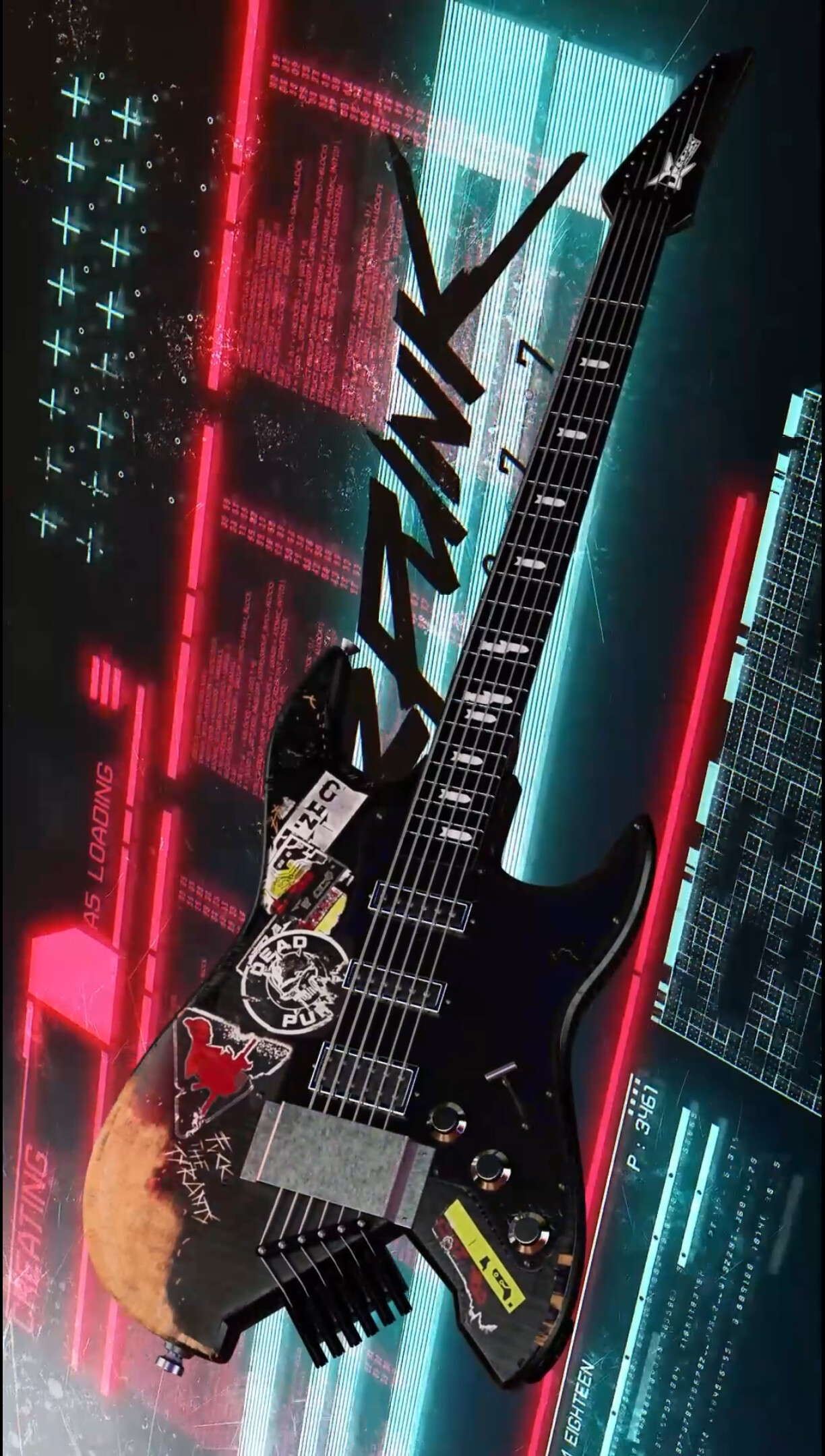 ArtStation - DeLuze Orphean - Johnny Silverhand's guitar - Cyberpunk 2077