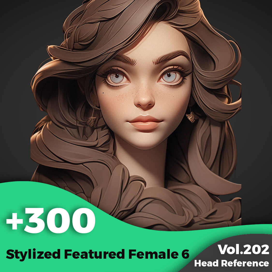 3D Head Sculpt References in 4K - Tika Art - +300 Stylized Featured ...