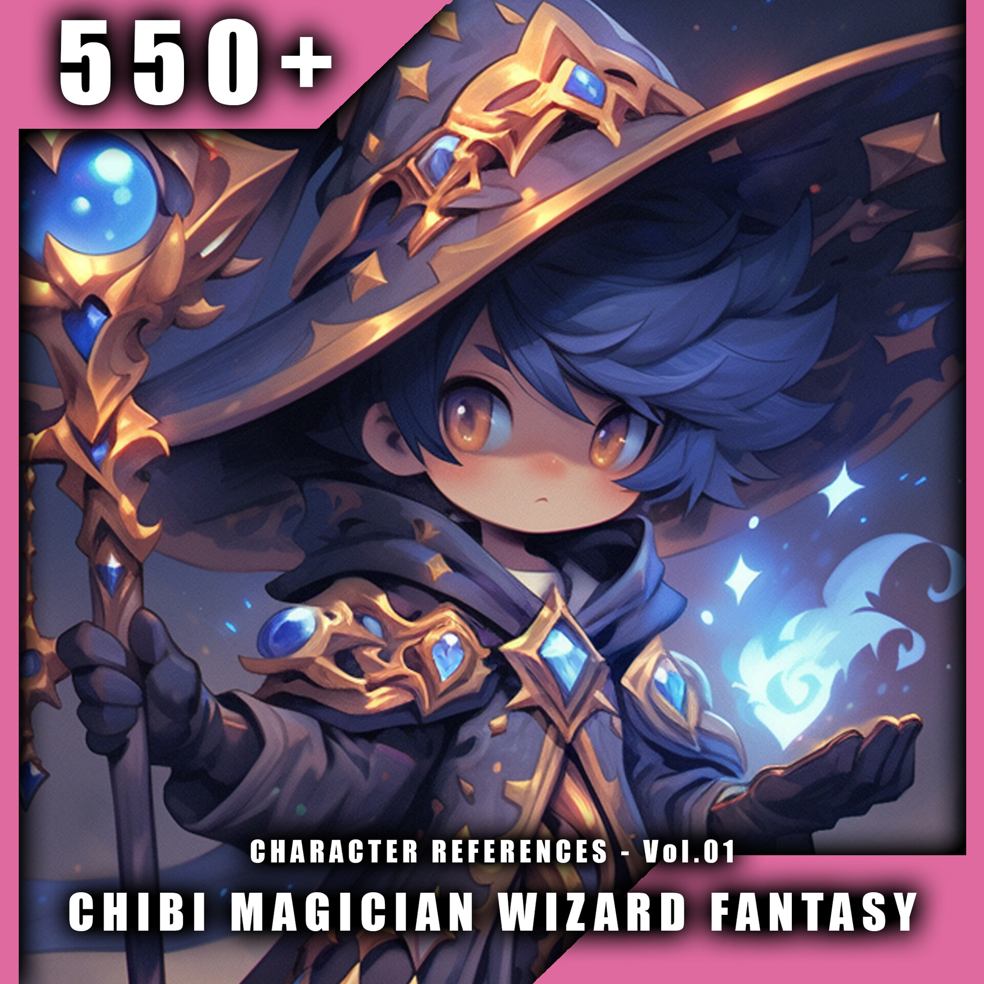 ArtStation - 550+ Chibi Magician Wizard Fantasy - Character References ...