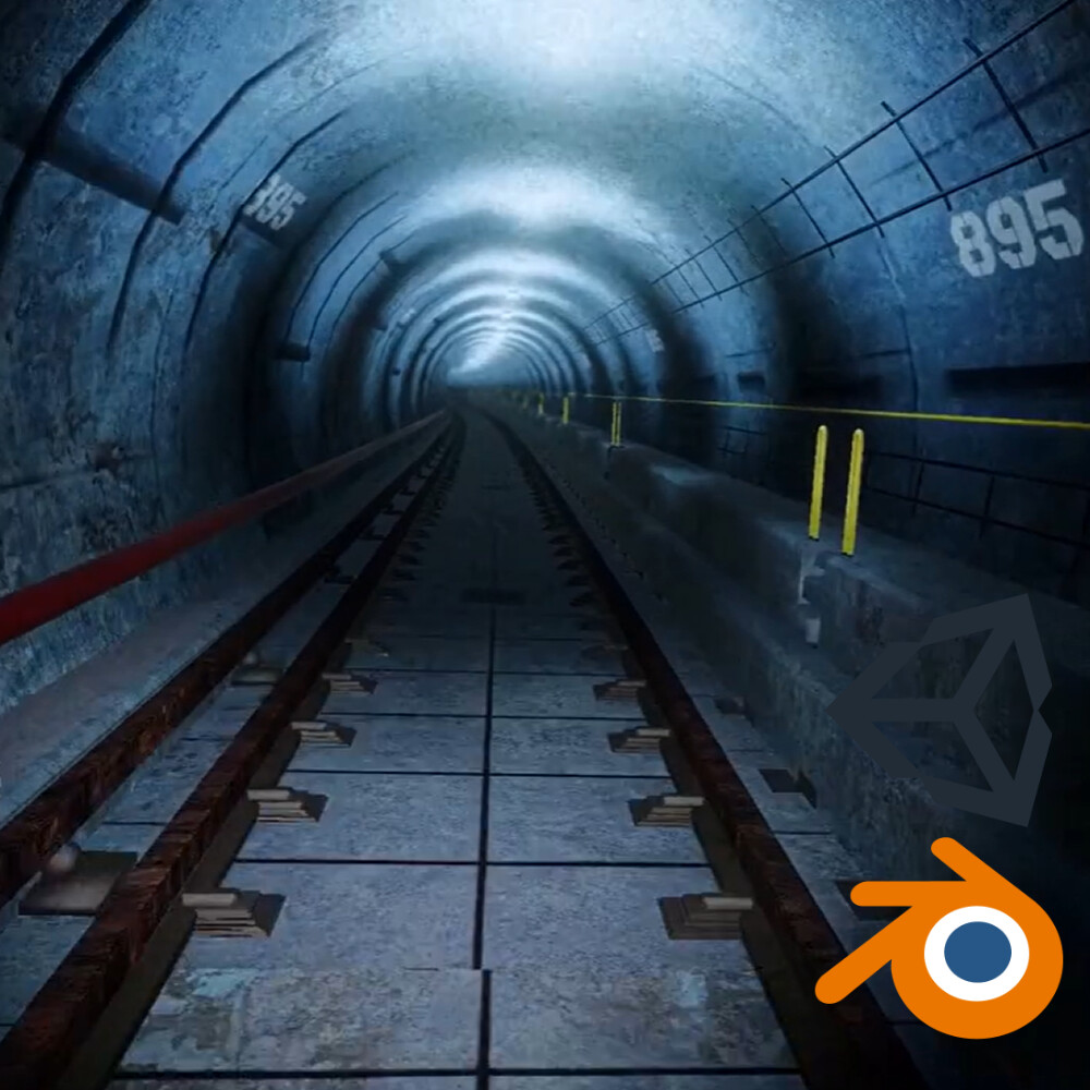 ArtStation - Subway Tunnel Fly Through