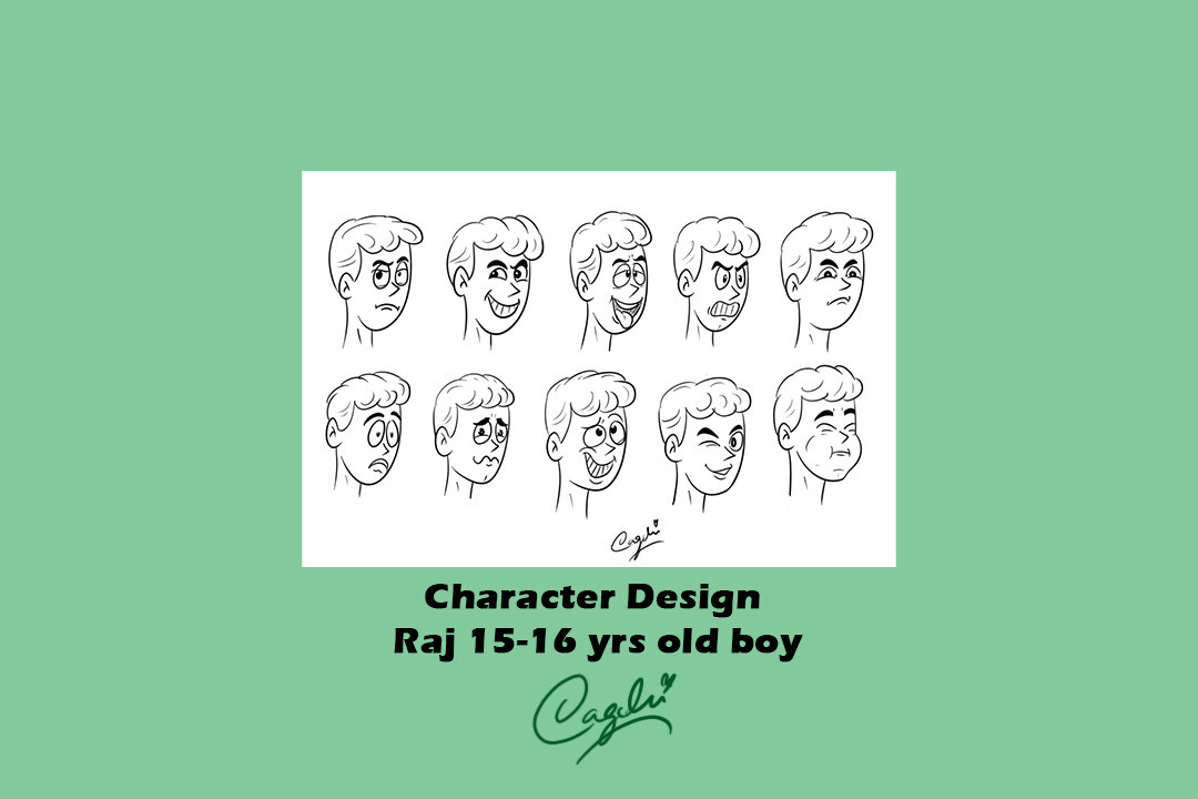 ArtStation - Raj - Character Design 15-16 yrs old boy