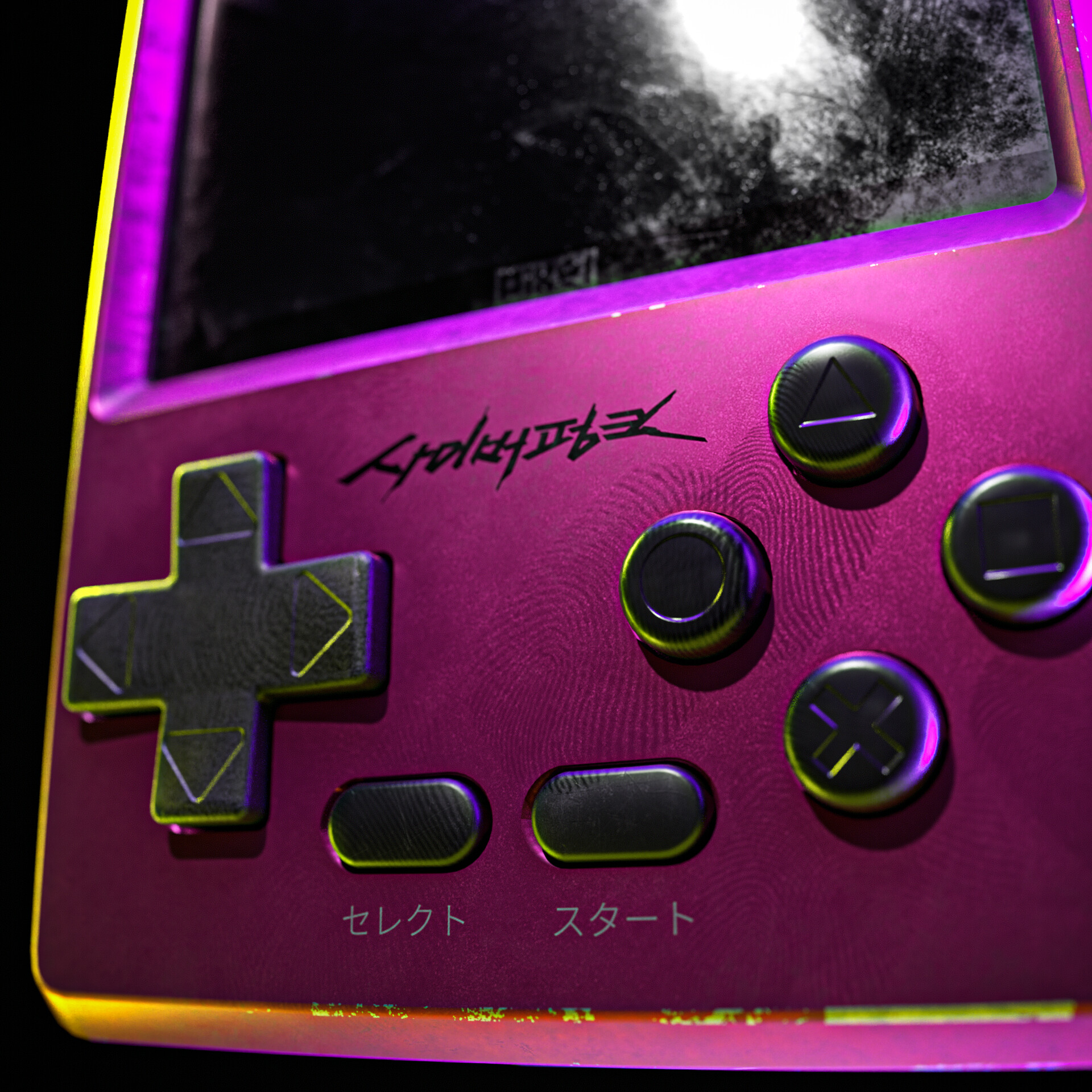 ArtStation - Game kiddy Pixel - tiny handheld - cyberpunk themed