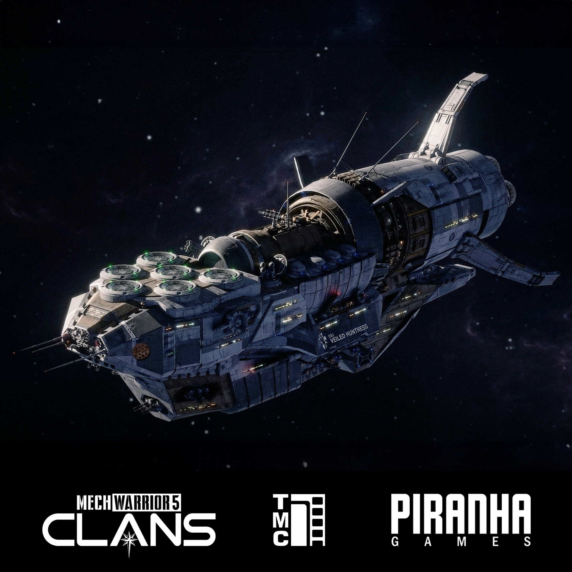 ArtStation - MechWarrior 5 Clans: Texas Clan Warship "Veiled Huntress"