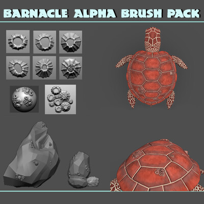 ArtStation - Barnacle Alpha Brush Pack - Zbrush Alpha Brush