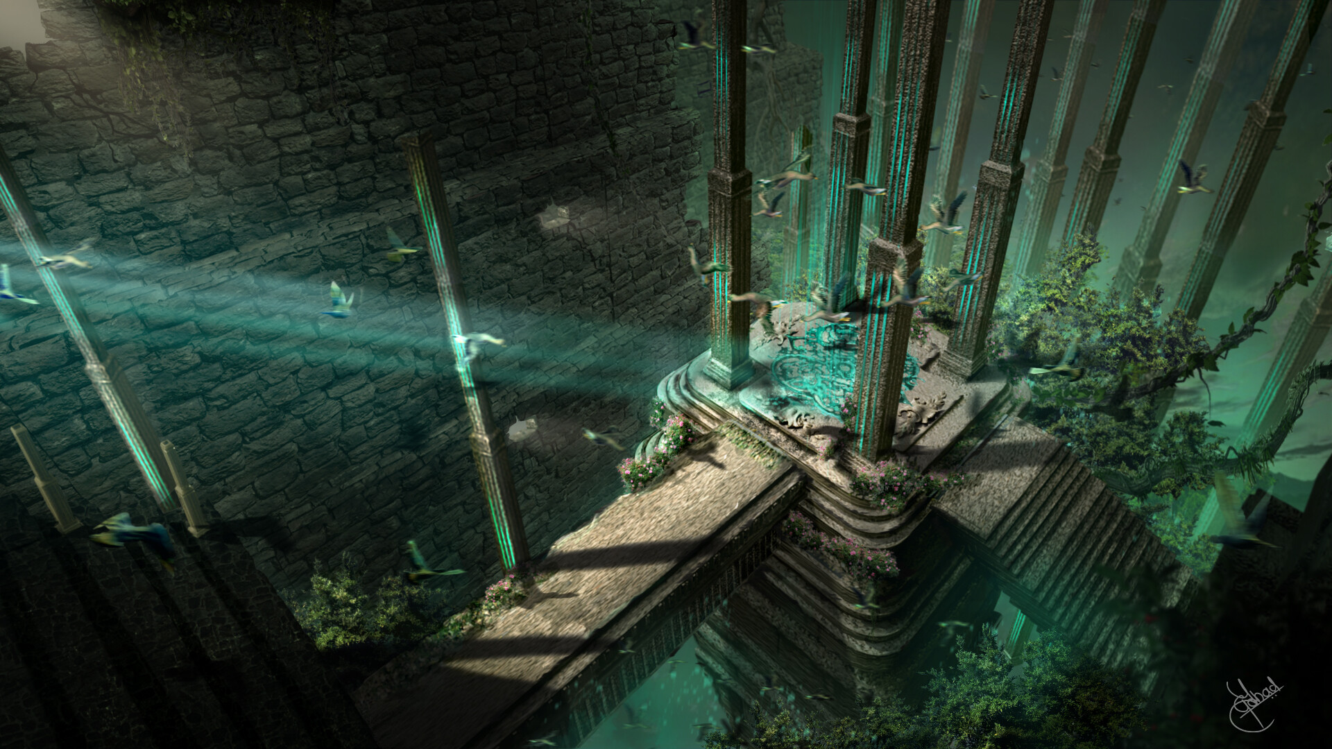 ArtStation - Temple of the Sounding Pillars_concept art