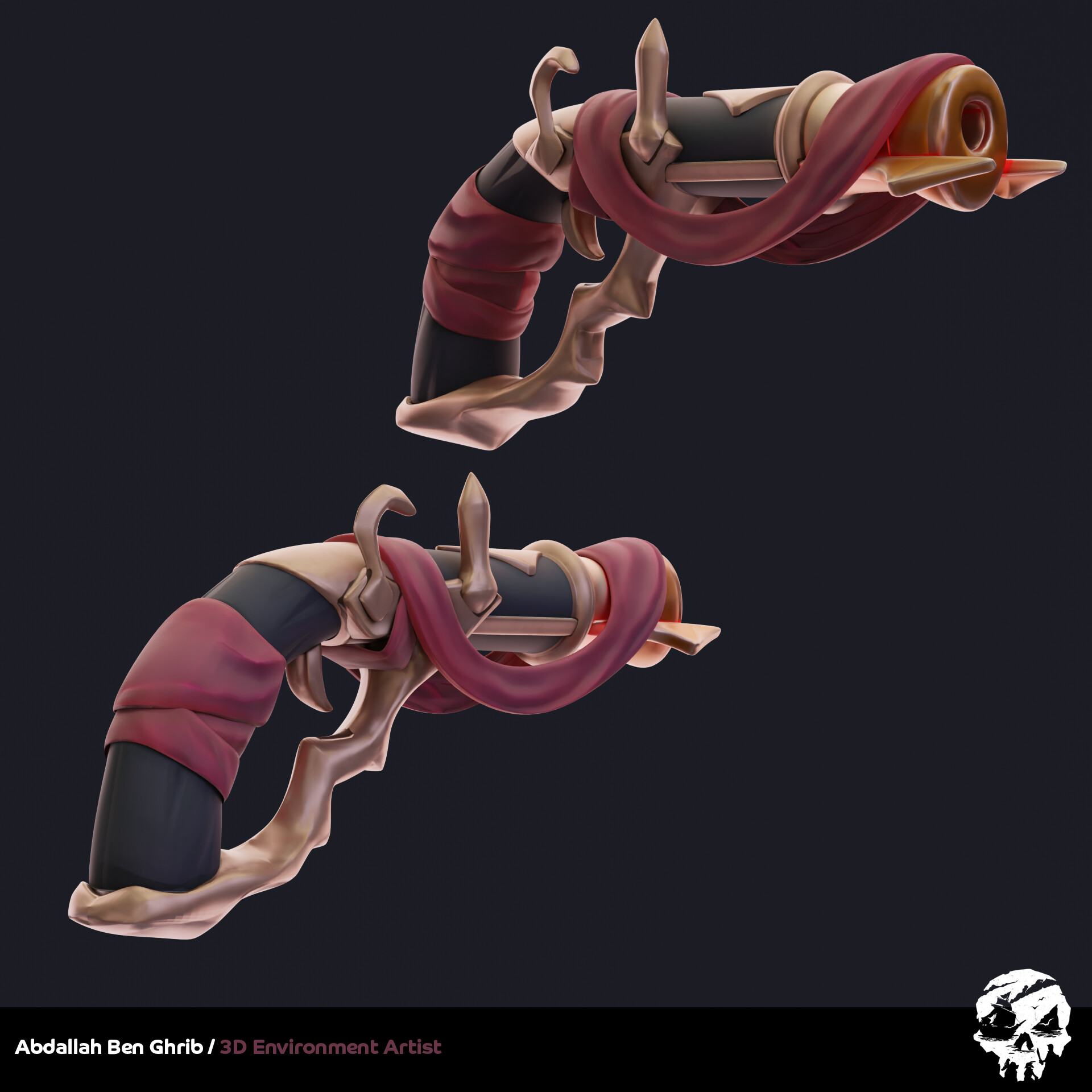 ArtStation - Dark Warsmith Gun – Stylized 3D Weapon