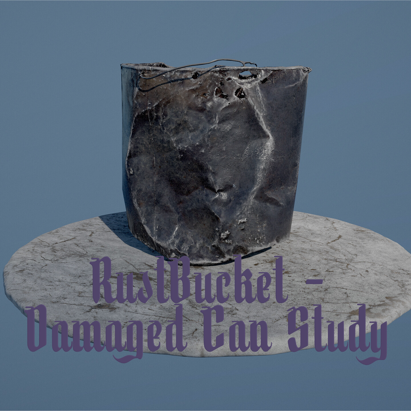 ArtStation - RustBucket - Damaged Can Study