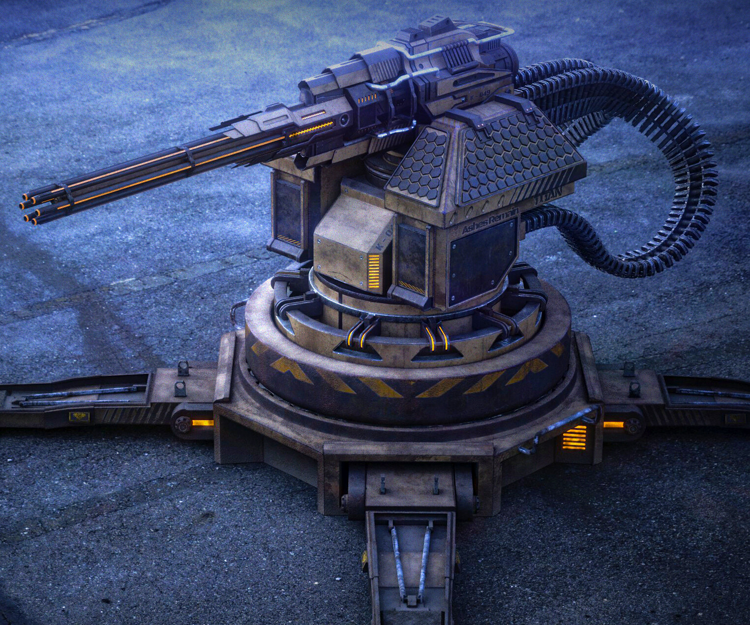 ArtStation - Sci Fi Turret K-049