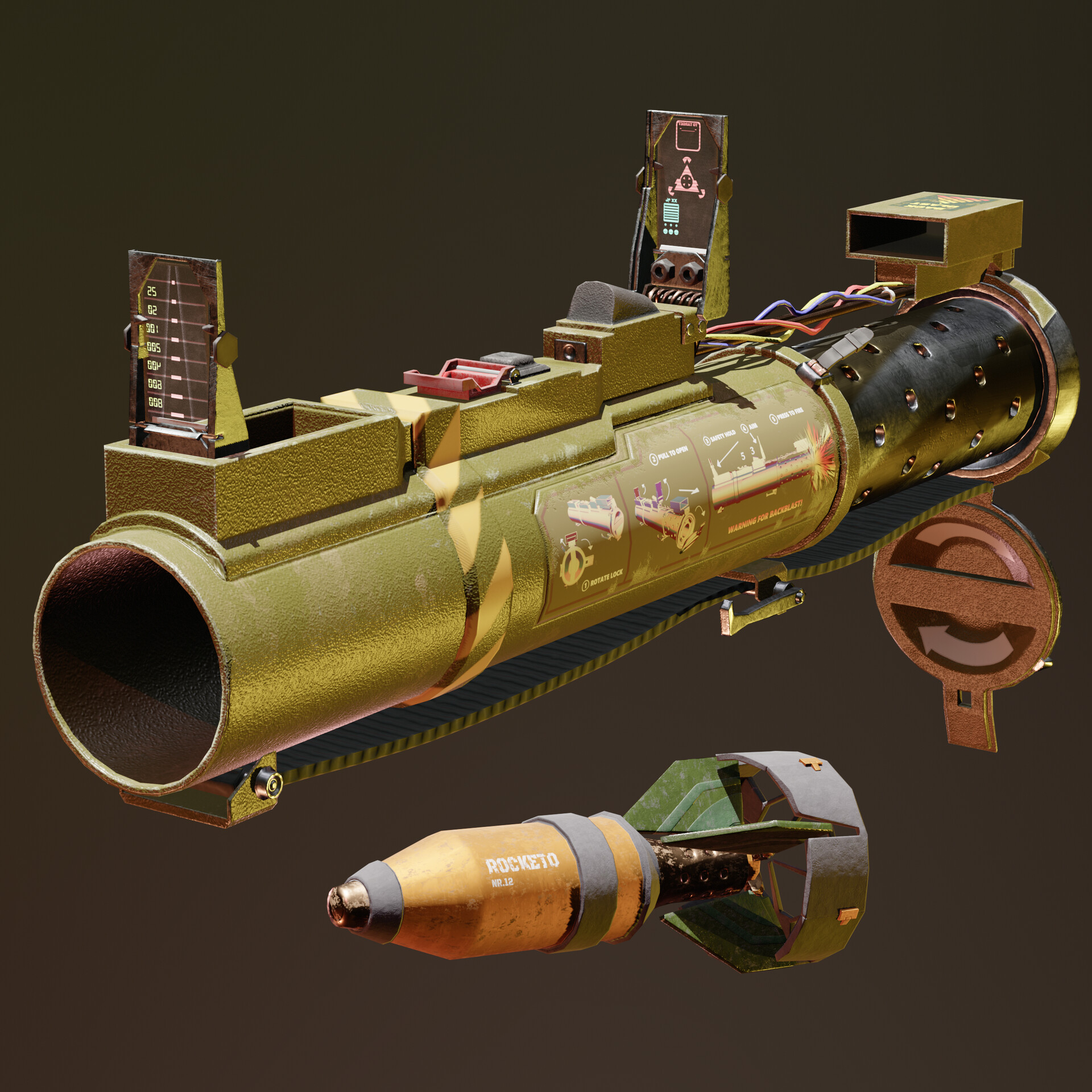 ArtStation - RL45 - Rocket Launcher