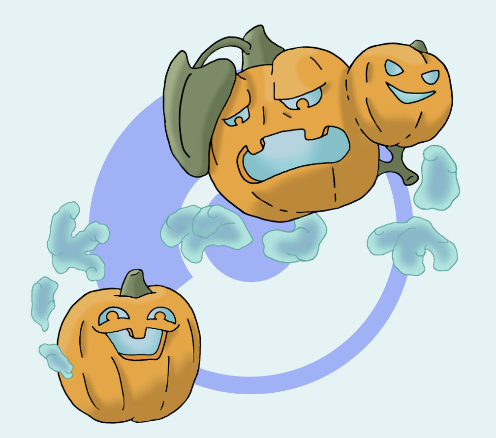 ArtStation - Koffing and Weezing Halloween form
