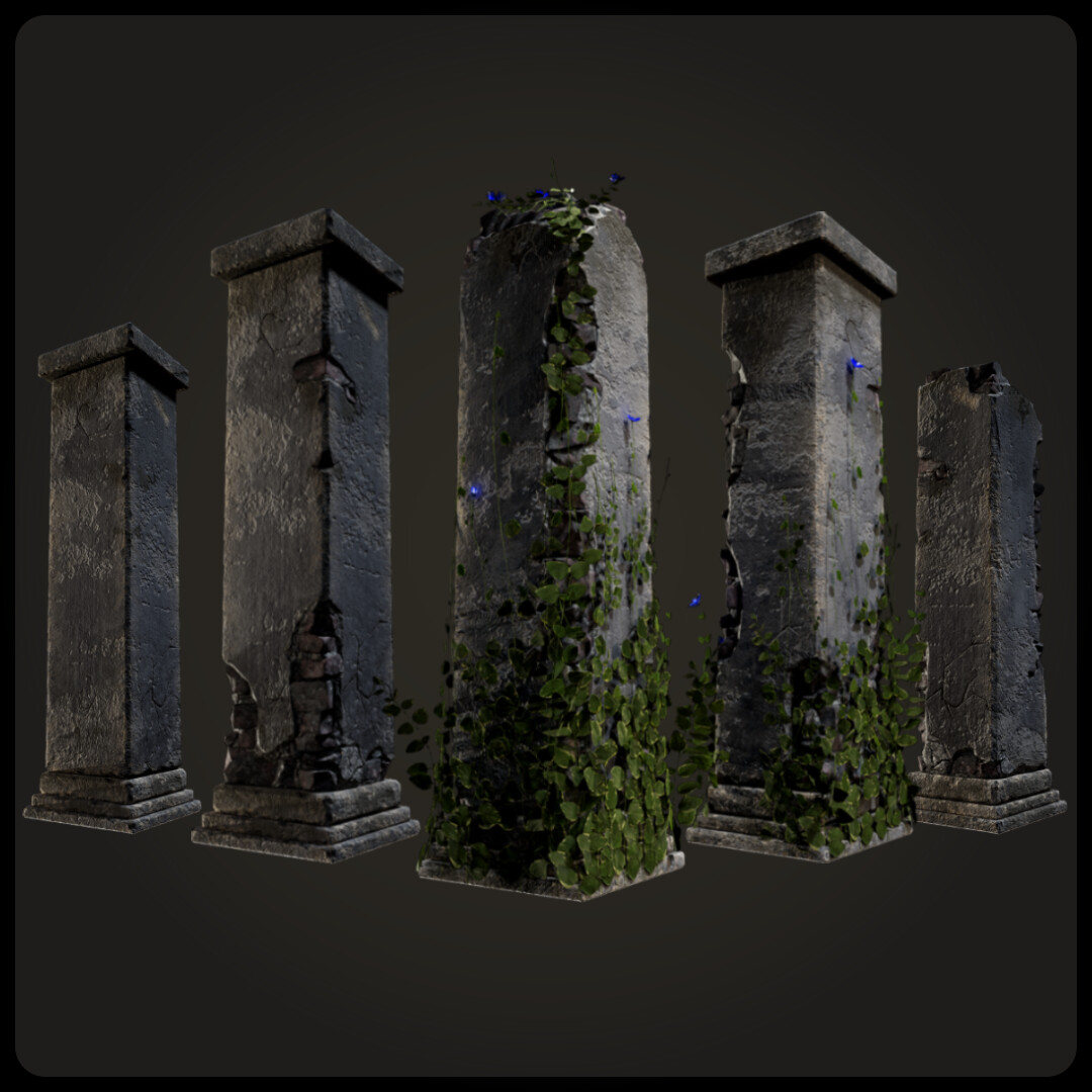 ArtStation - A Ruined Gothic Fence