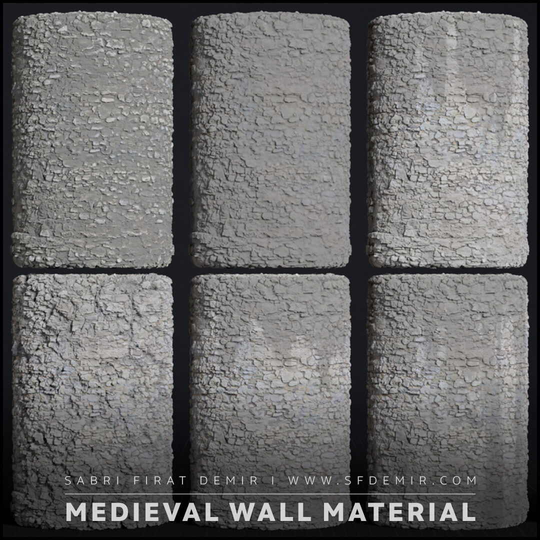 ArtStation - Medieval Wall Material Pack