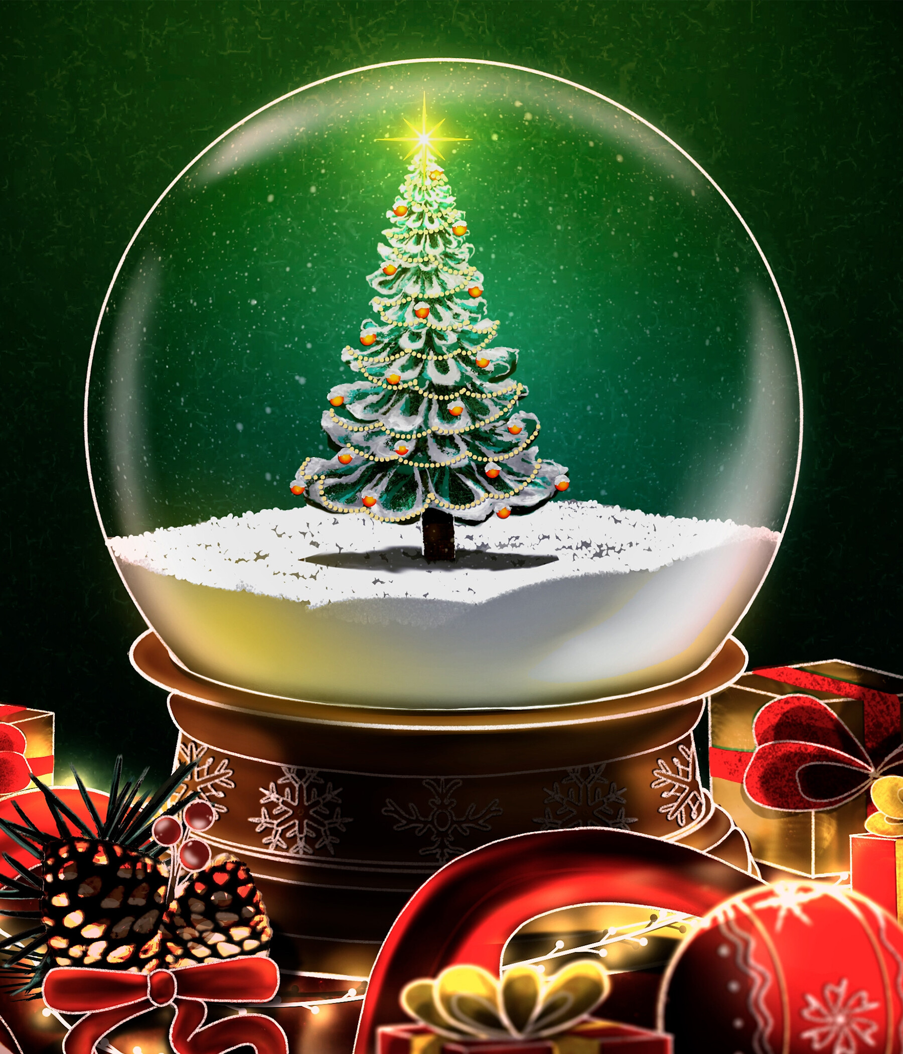 ArtStation - Snow Globe Christmas