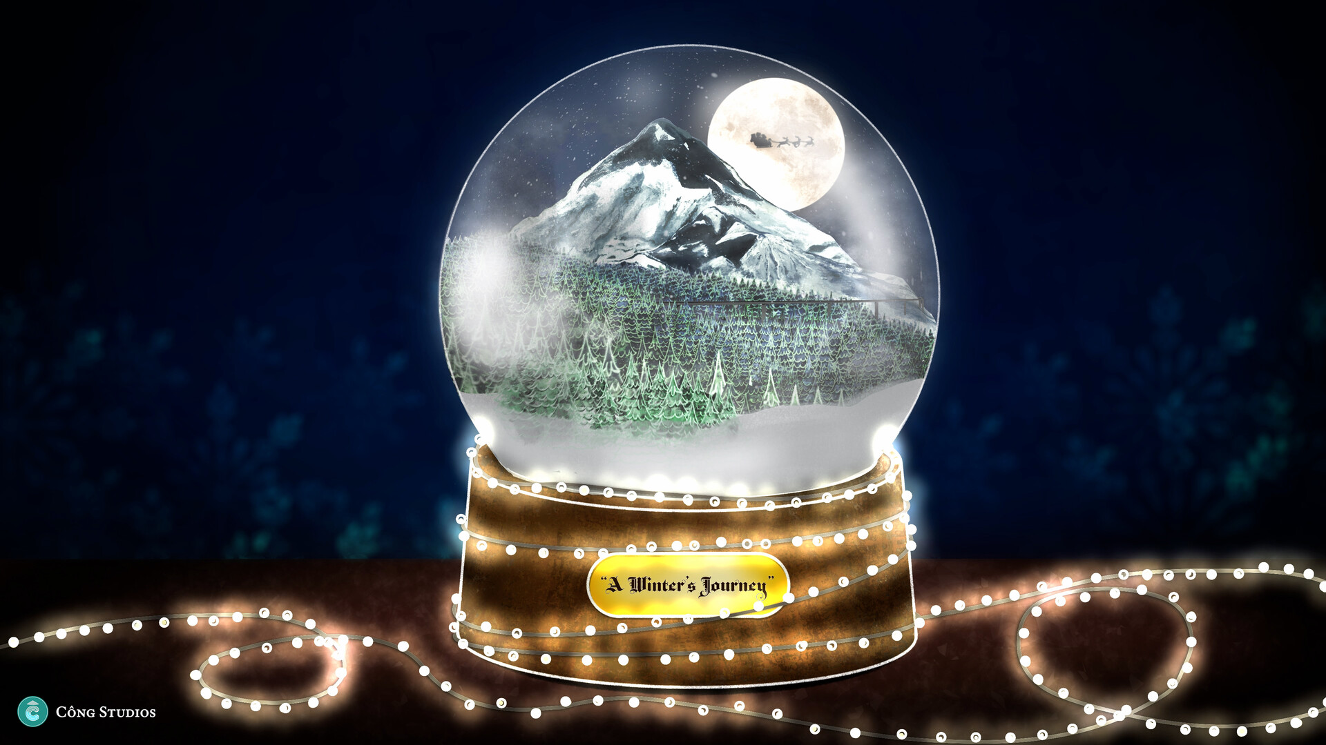 ArtStation - Winter Wonderland Snow Globe Animation