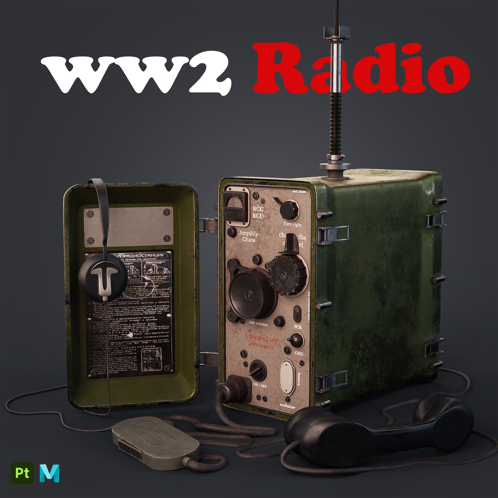 ArtStation - WW2 Military Radio - Realistic Prop