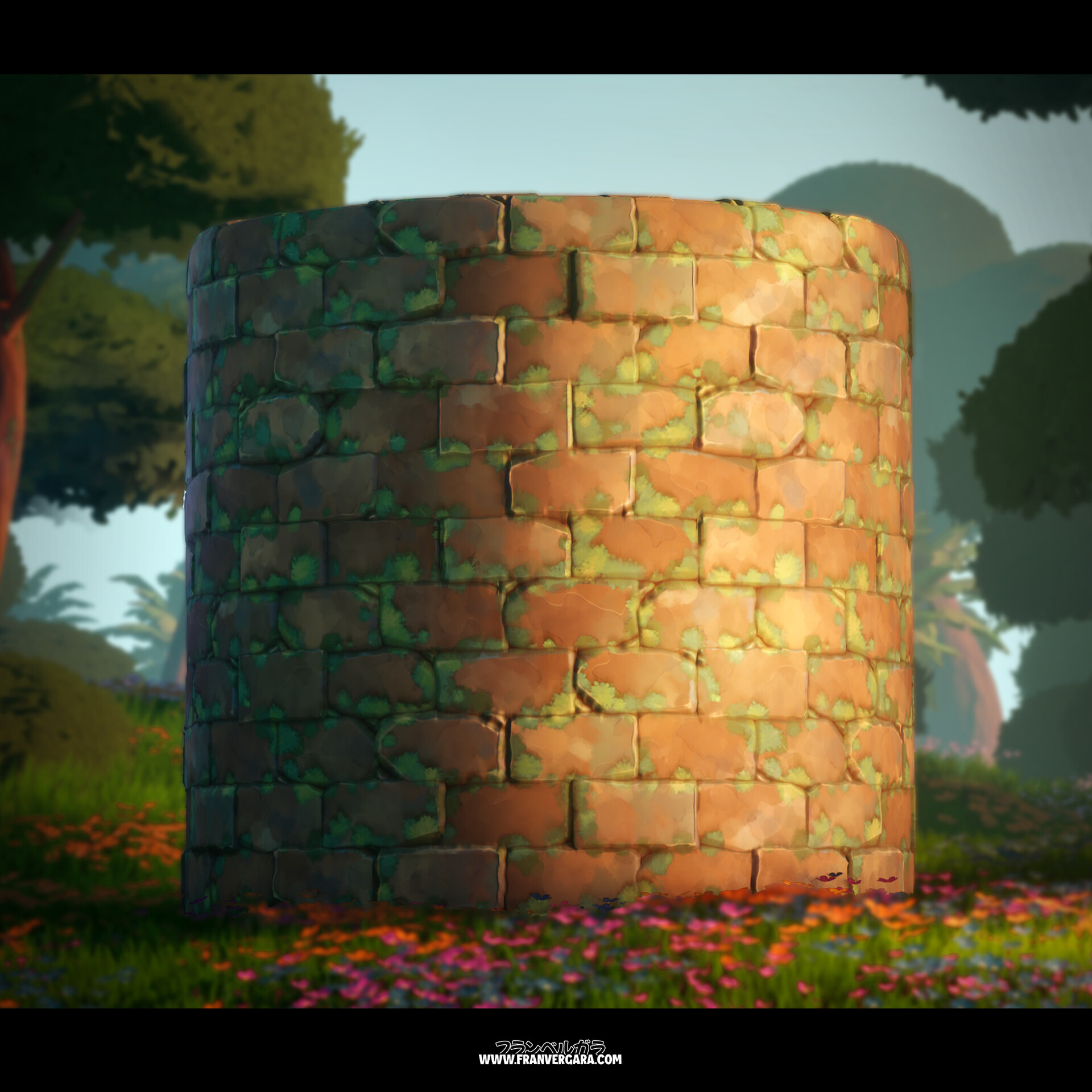 ArtStation - Ghibli Stylized Wall Brick Material