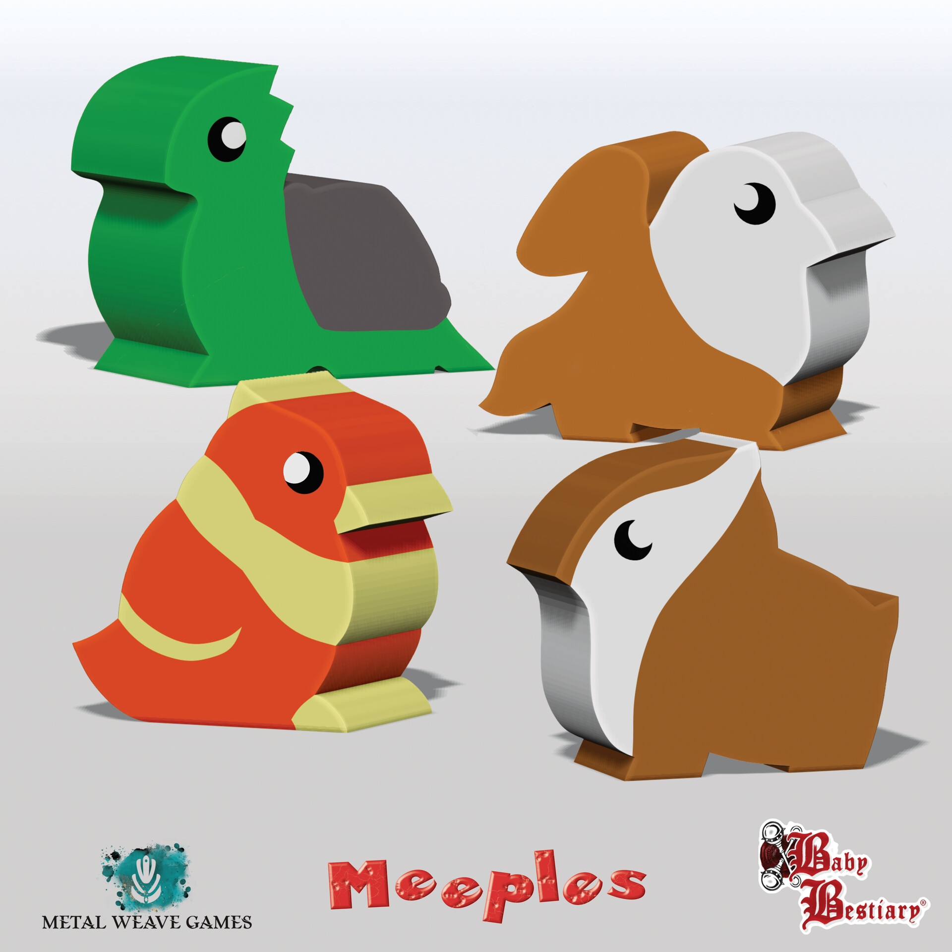 ArtStation - Baby Bestiary Meeples