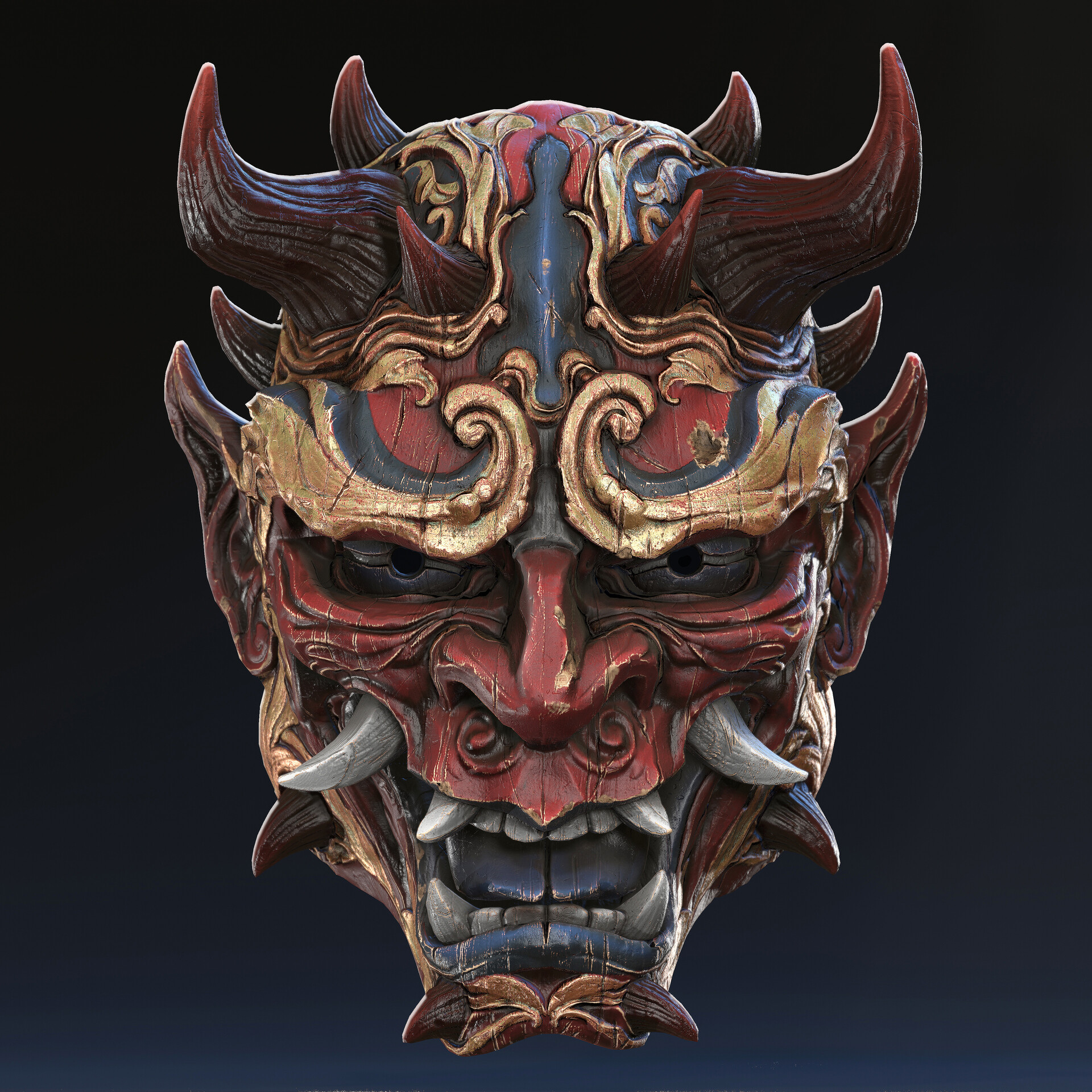 ArtStation - Japanese Oni Mask
