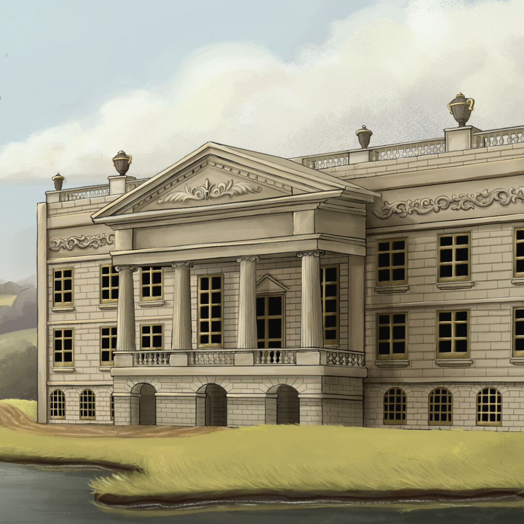 ArtStation - Pemberley House in the Over the Garden Wall artstyle