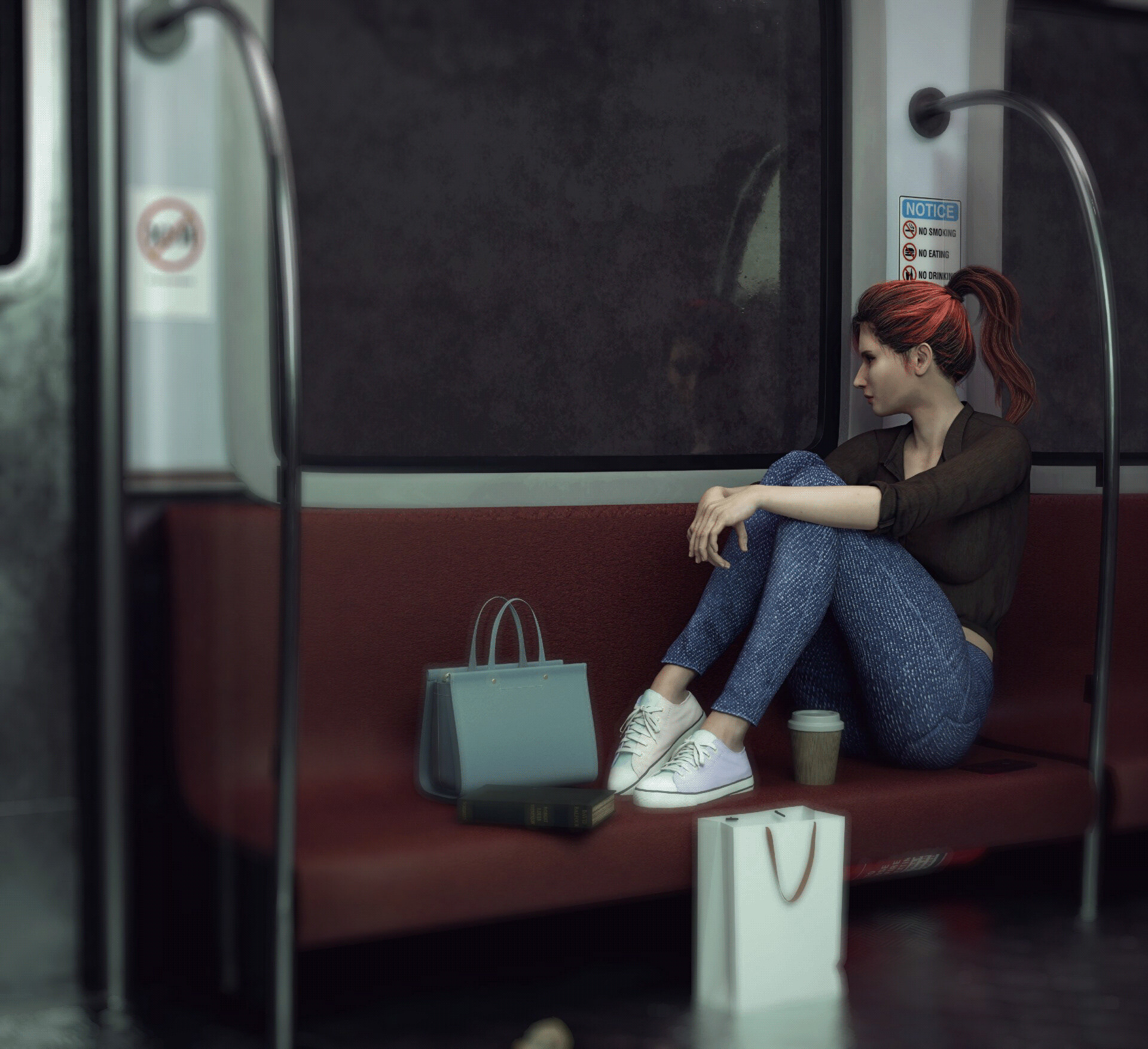 ArtStation - Girl In Train