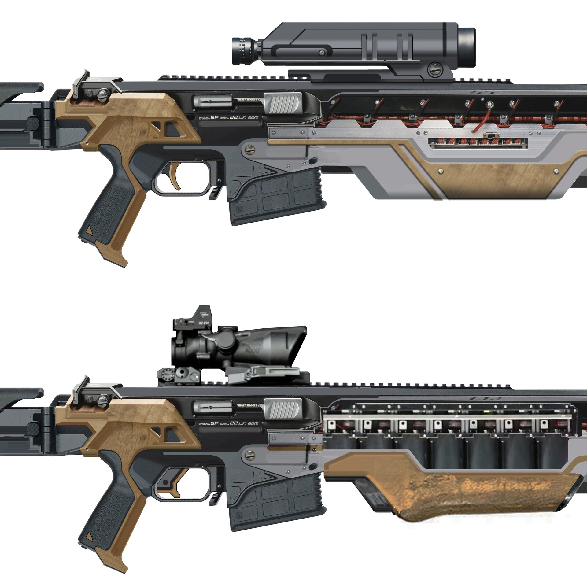 ArtStation - electromagnetic acceleration gun电磁加速枪