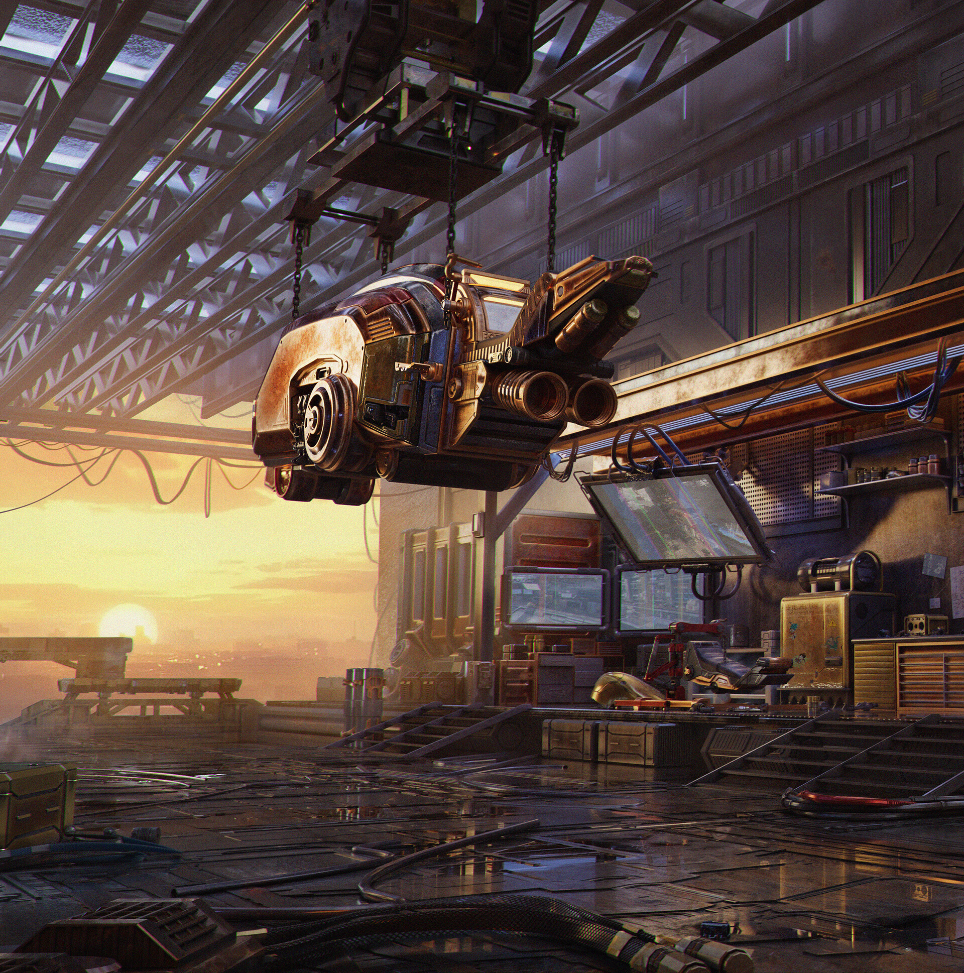 ArtStation - maintenance room 2