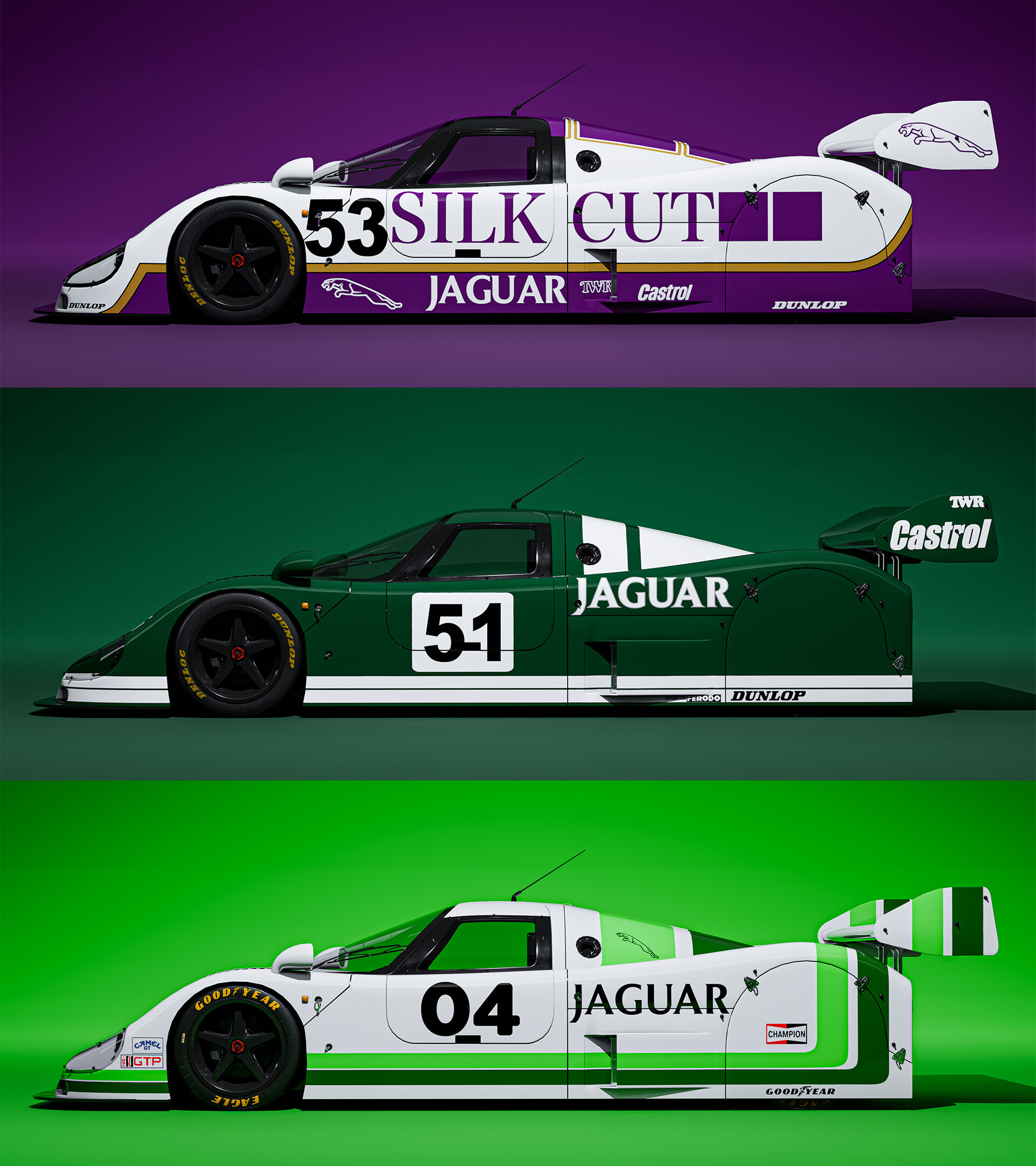 ArtStation - rFactor 2 Virtual World Sportscar Championship 1985 Mod Pack - Jaguar XJR-6 Liveries