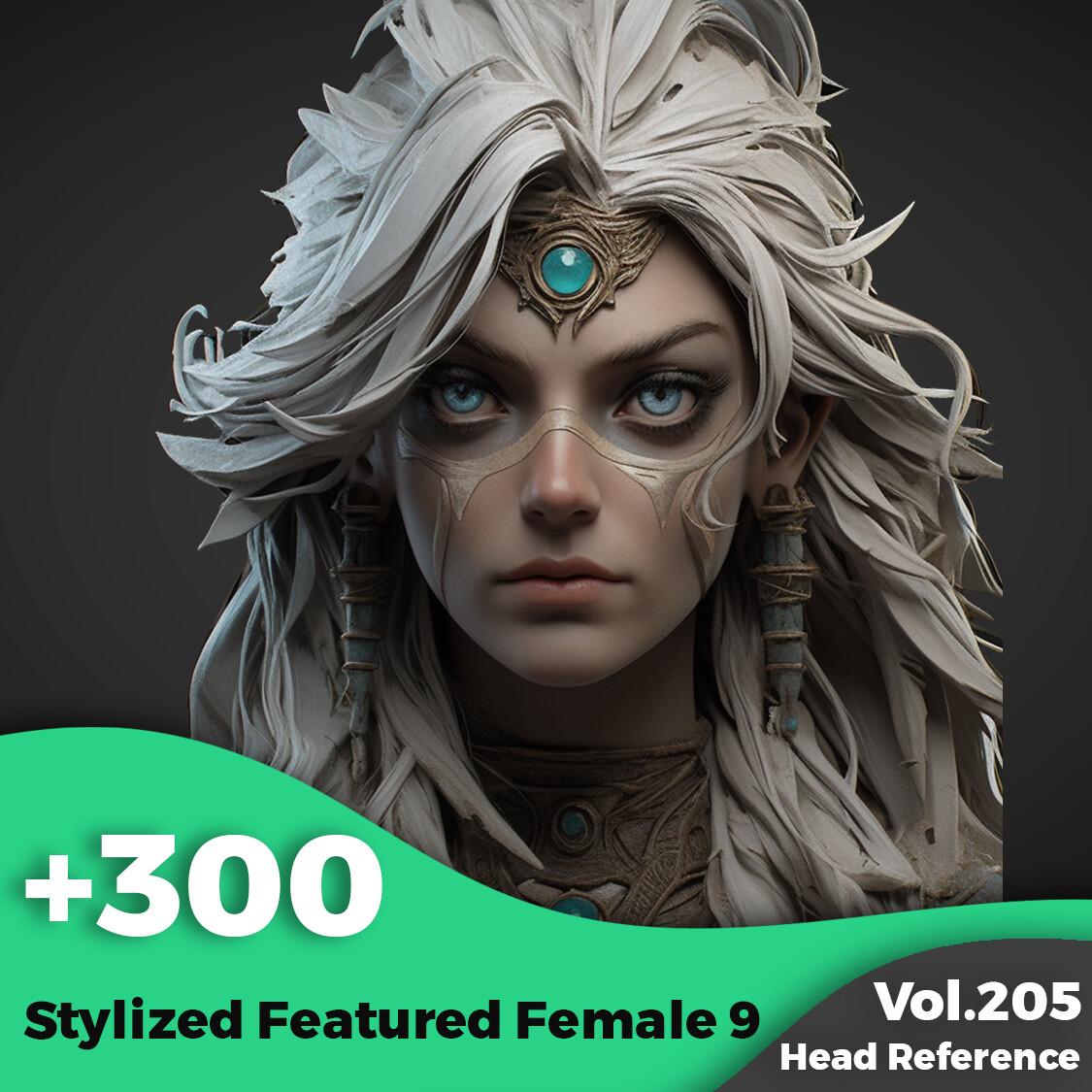 ArtStation - +300 Stylized Featured Female 9 Head Sculpt Reference ...