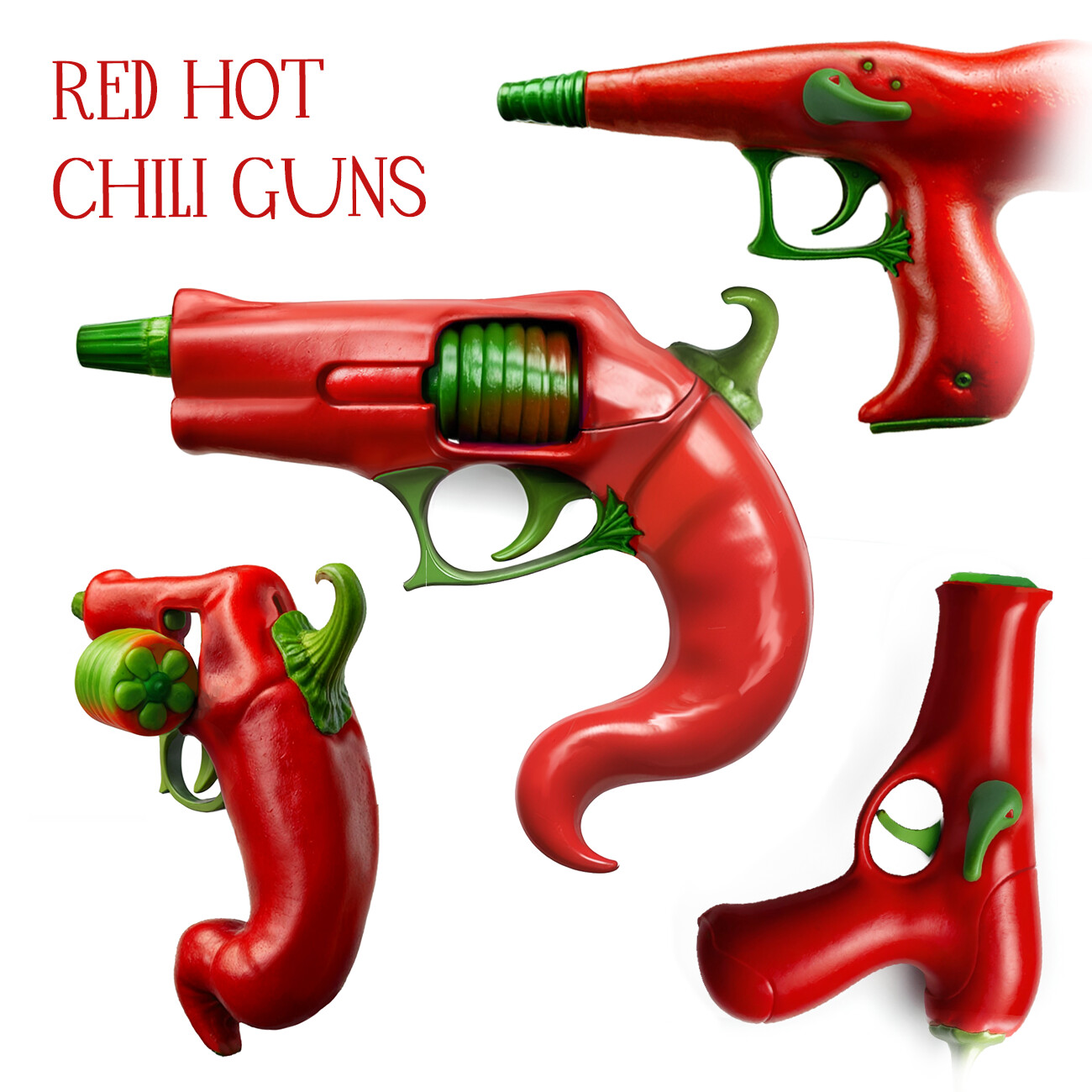 ArtStation - 🌶️Red hot chili Guns