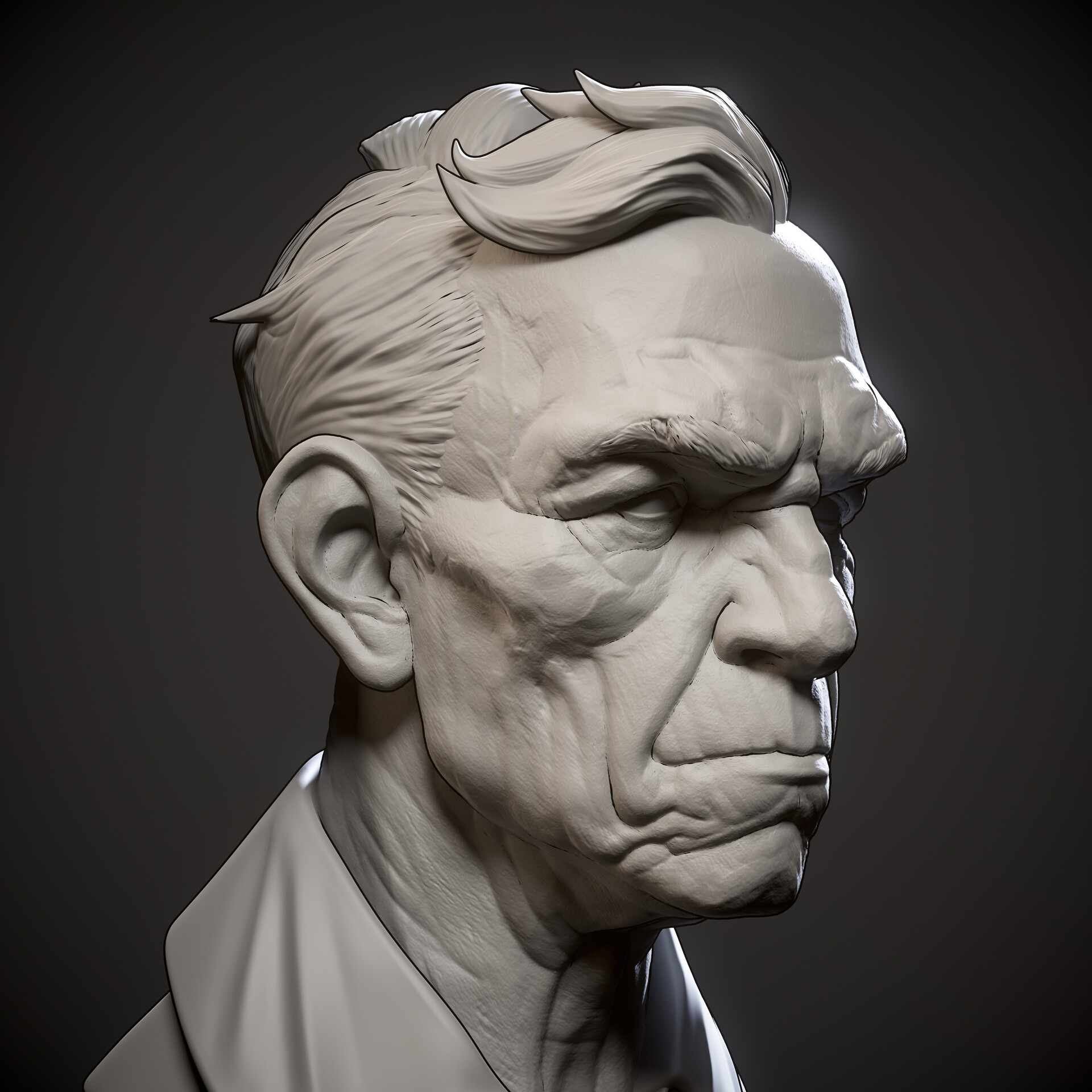ArtStation - Head_sculpting_practice 人頭雕刻練習