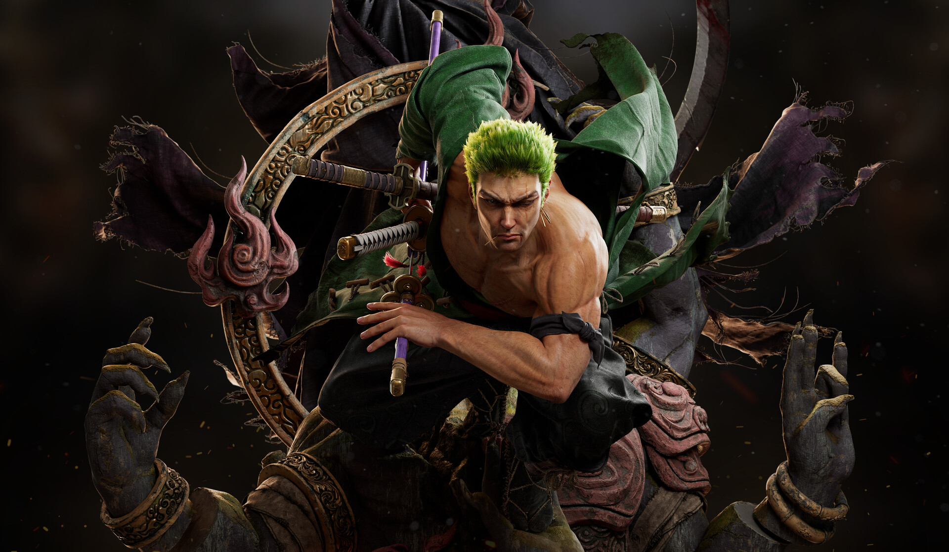ArtStation - One Piece - Zoro fanart 3D Lookdev Character