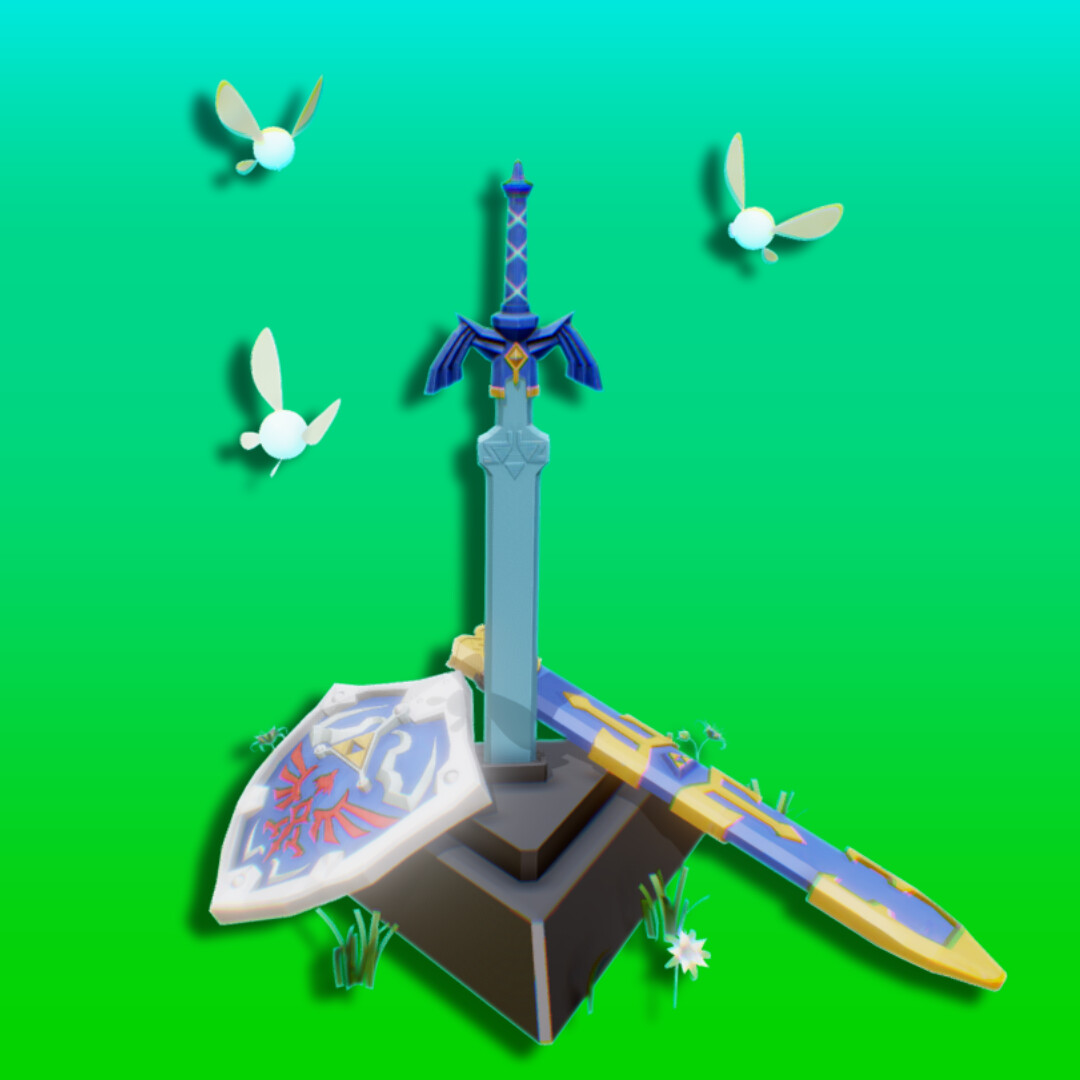 ArtStation - The Legend of Zelda: Master Sword - Pillar Display