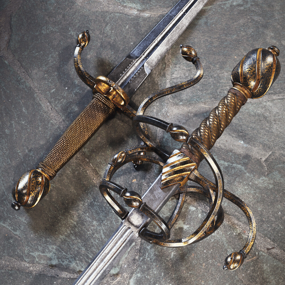 ArtStation - Rapier and Dagger