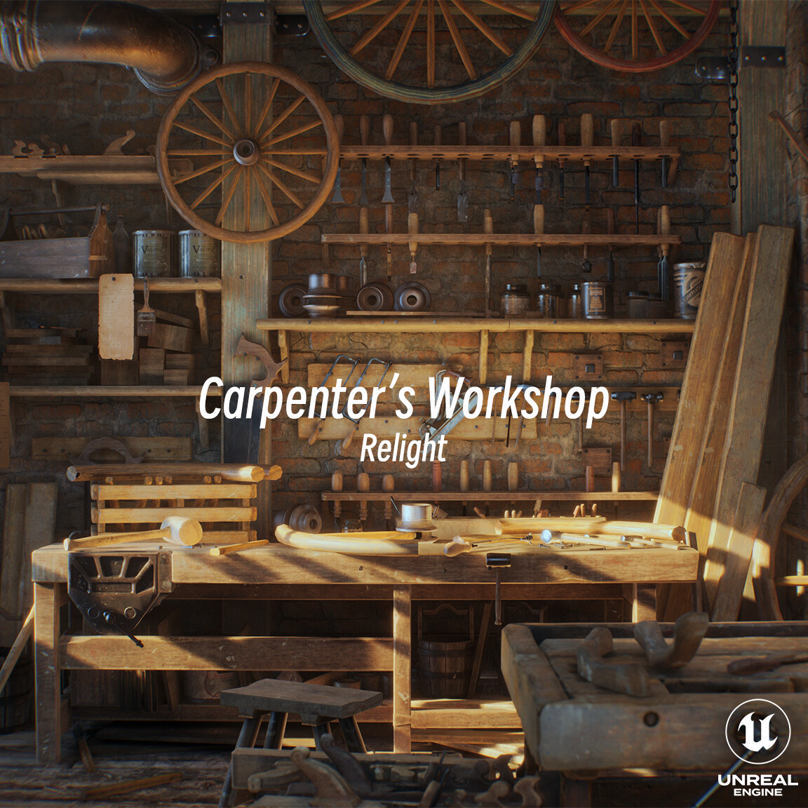 ArtStation - Carpenter's Workshop Relighting Practice