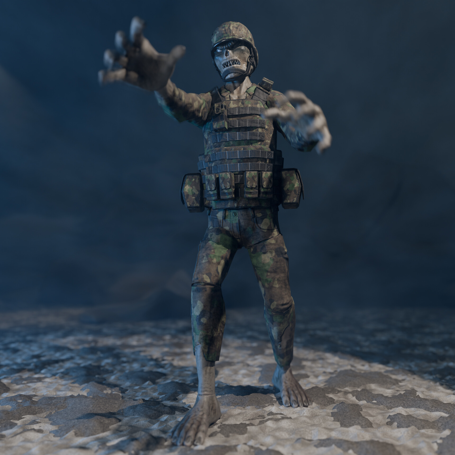 ArtStation - Zombie War: Base Zombie V02