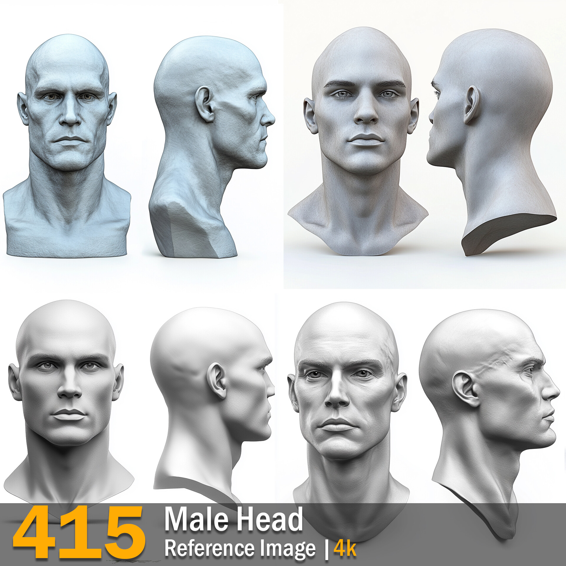 ArtStation - Male Head | Reference Images | 4K