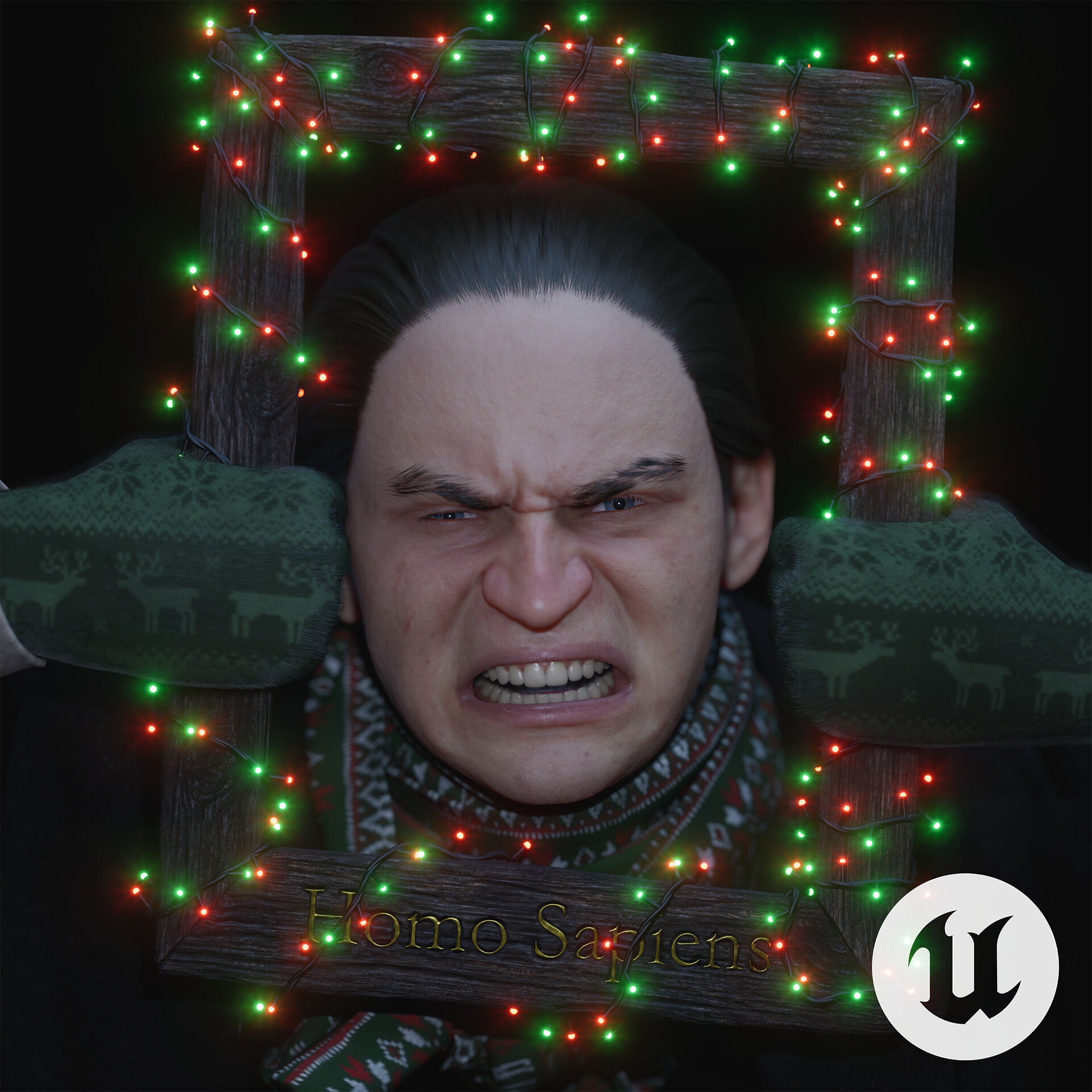 ArtStation - Christmas Self-Portrait