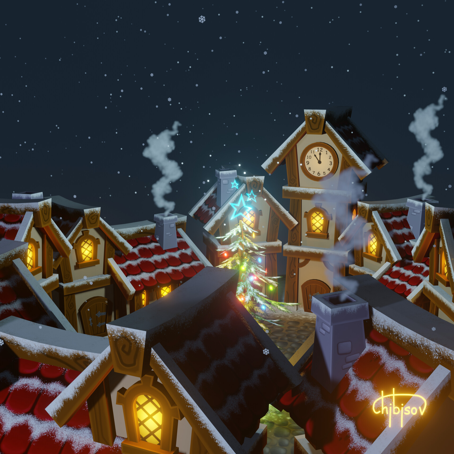 ArtStation - Christmas Village