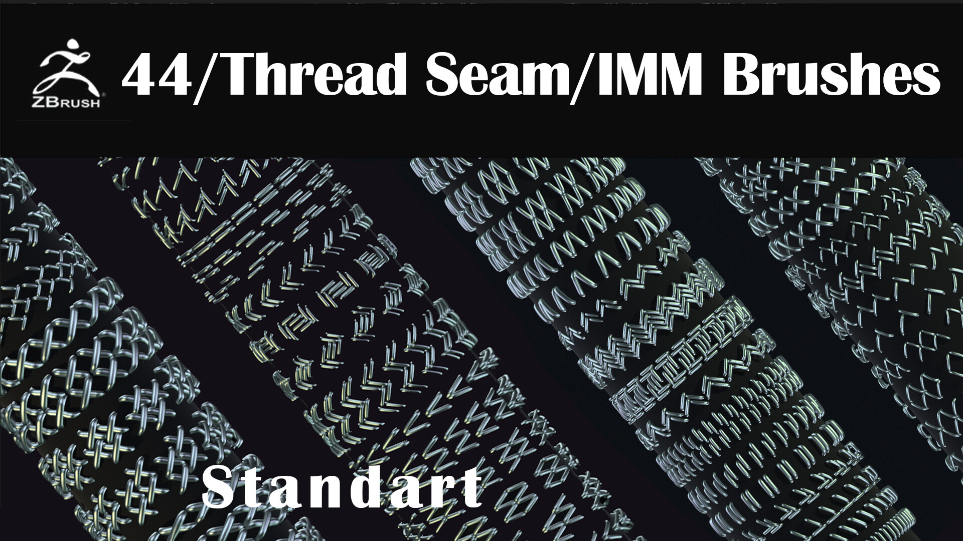ArtStation - ZBrush - 44+ Thread Seam IMM Brush Standart