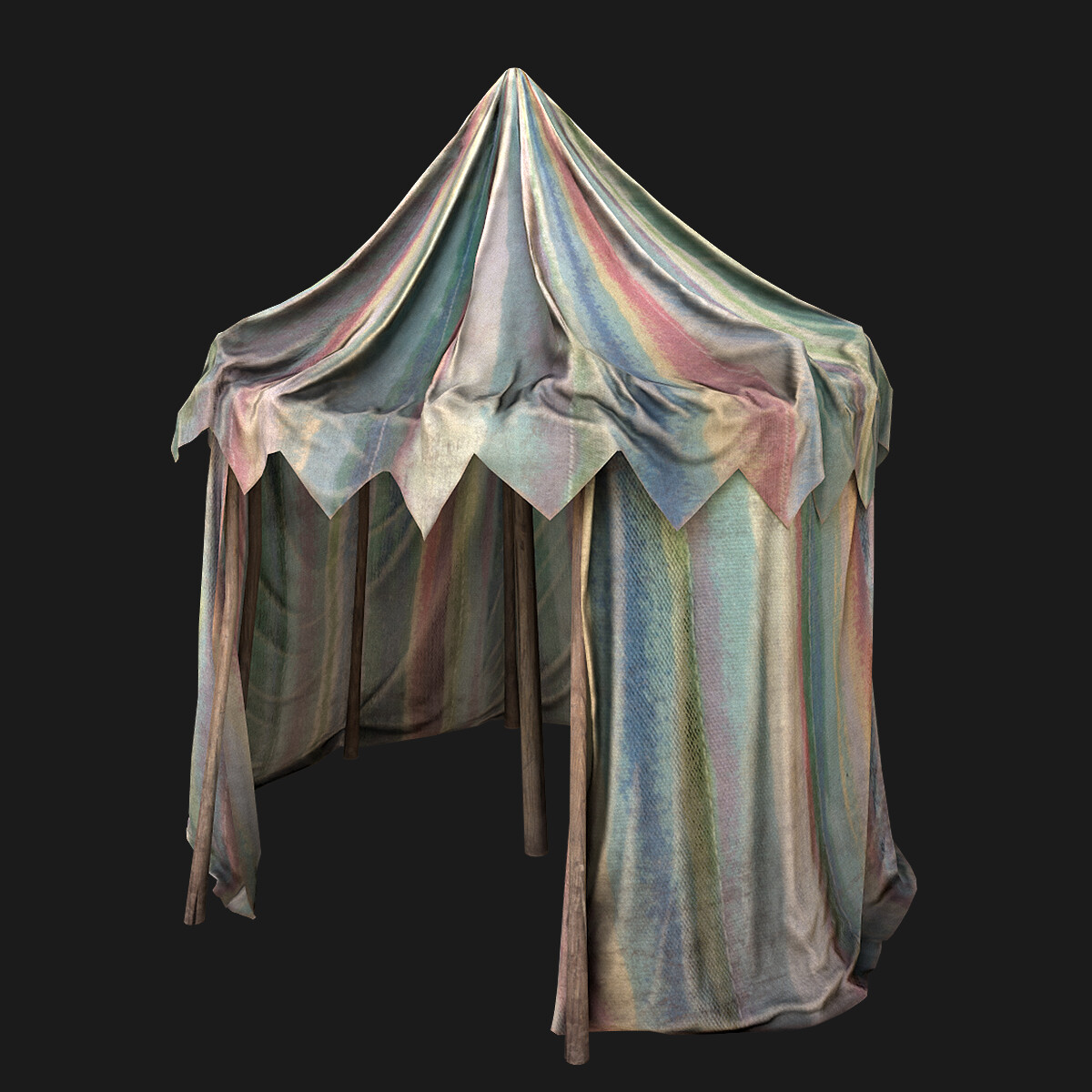ArtStation - Medieval Circus Tent Market Stall