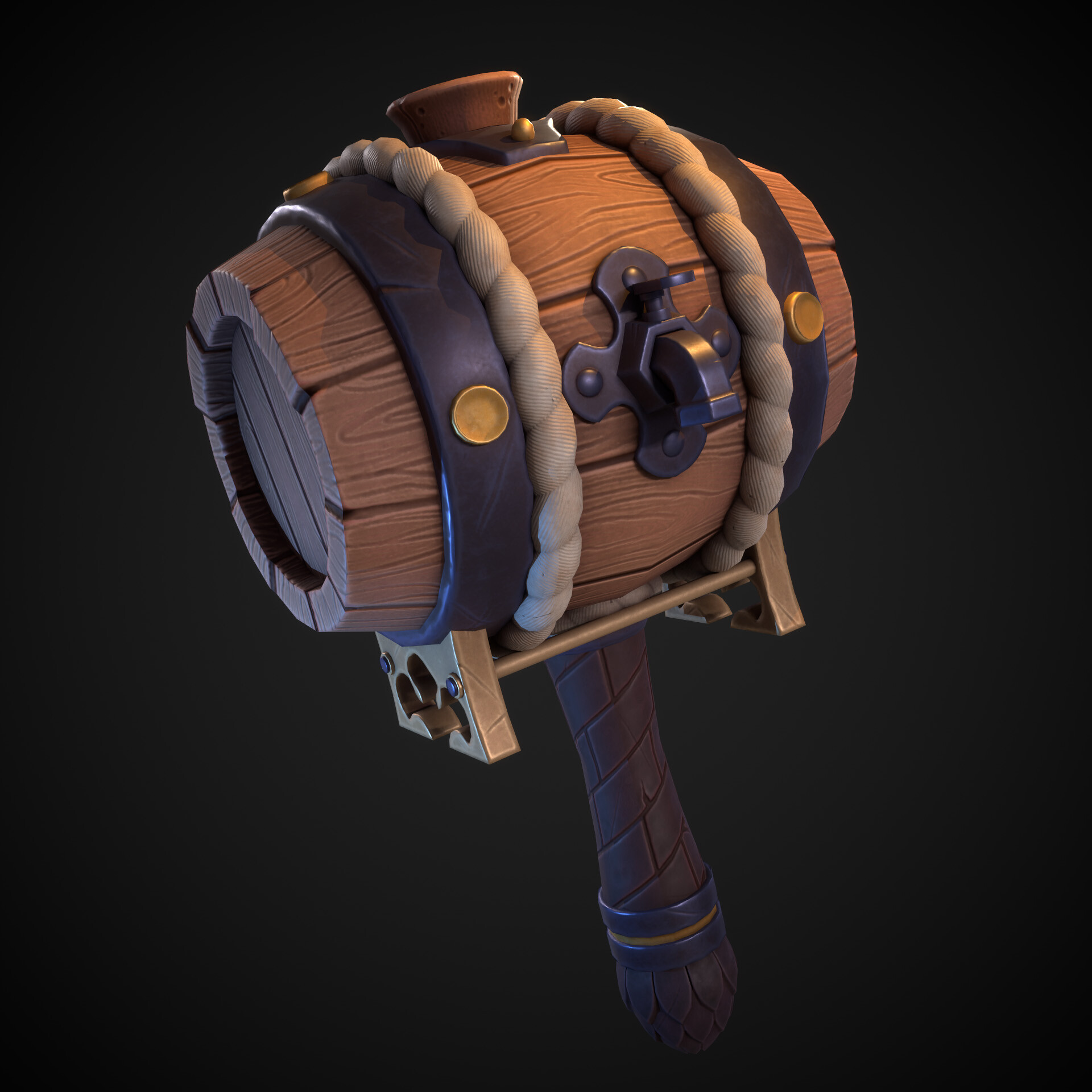 ArtStation - Stylized hammer-barrel