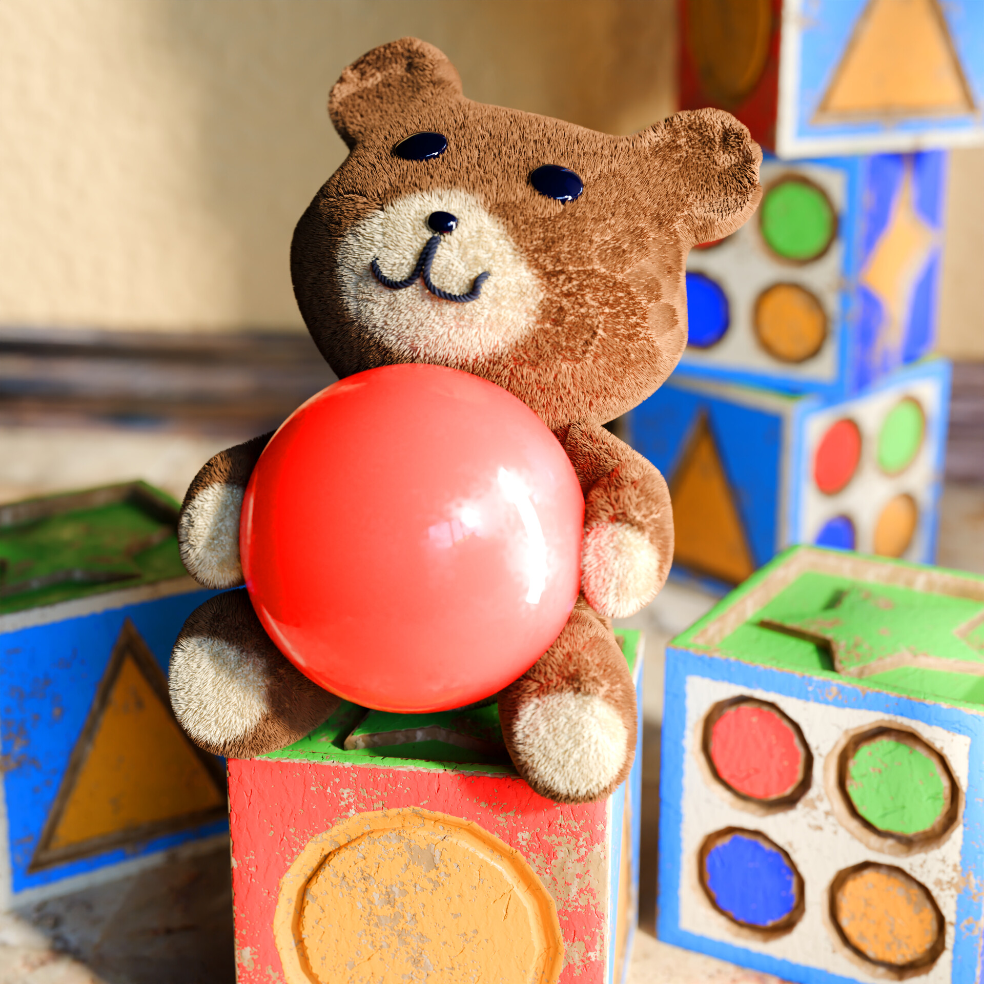 ArtStation - Teddy bear at room