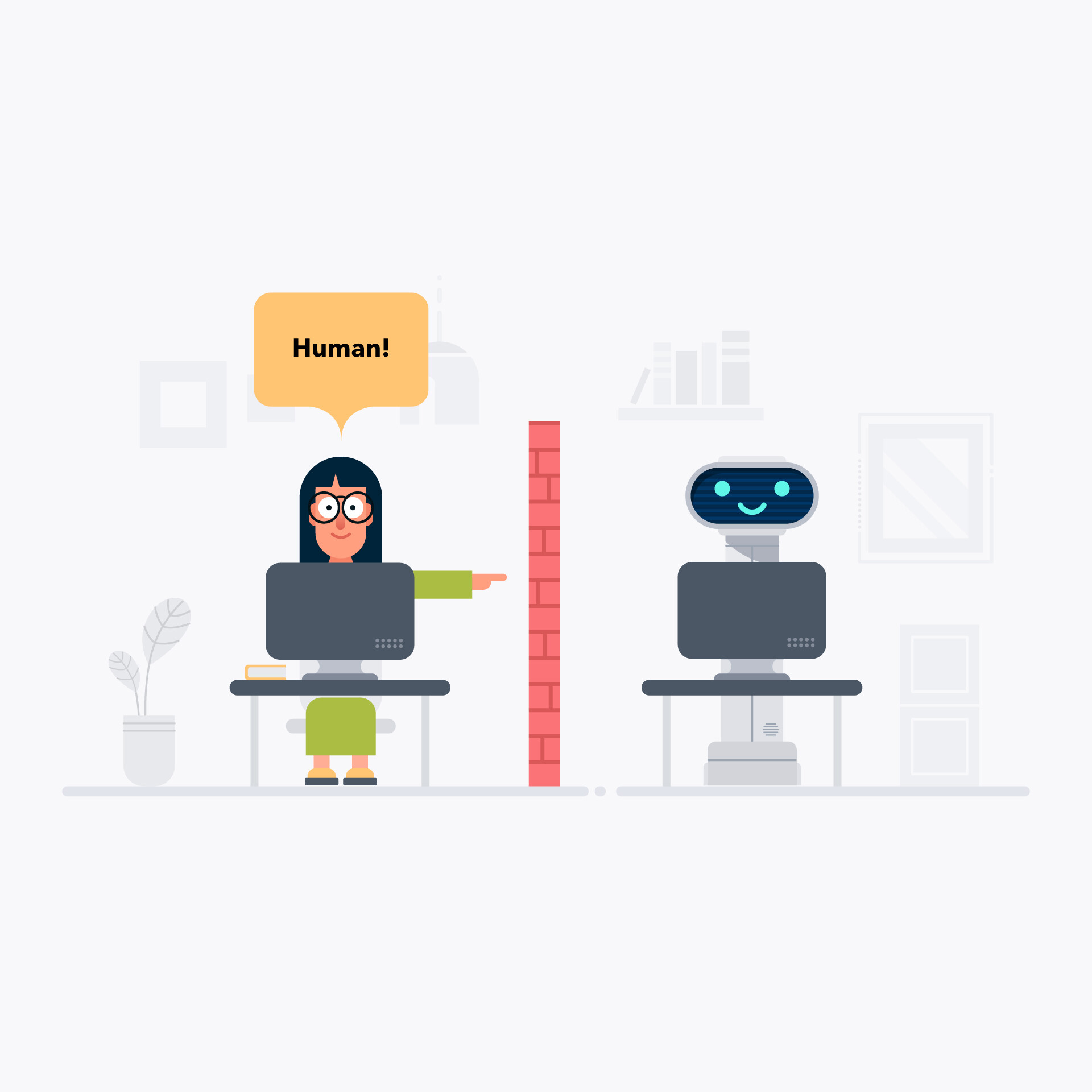 ArtStation - Turing Test. 2D Flat Vector Animation for YouTube.