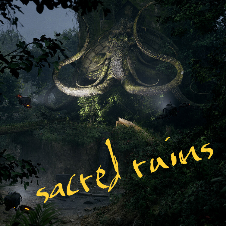 ArtStation - Sacred Ruins [Overcast Lighting Exploration / Lighting Tutorial]