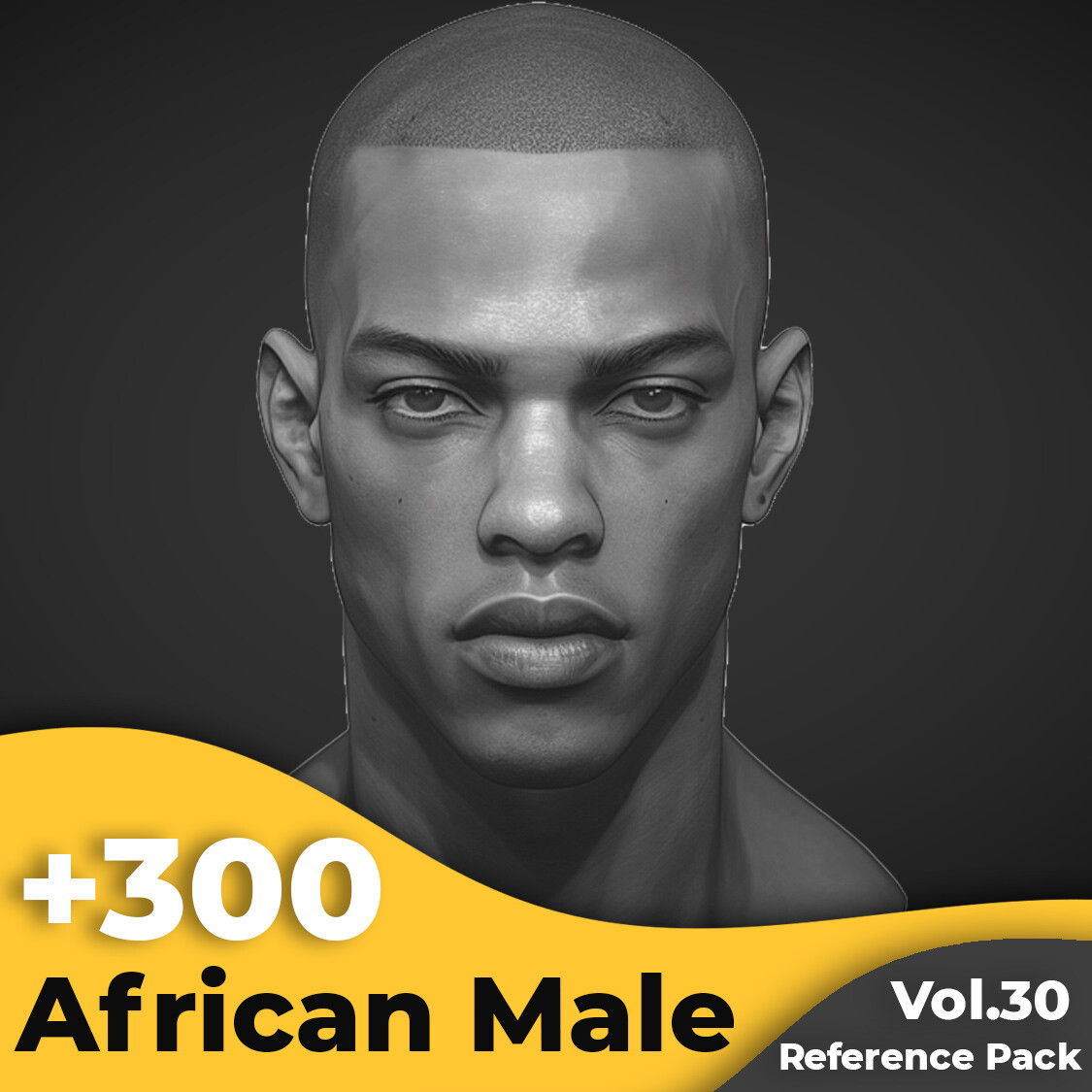 3D Head Sculpt References in 4K - Tika Art - +300 African Male Head ...