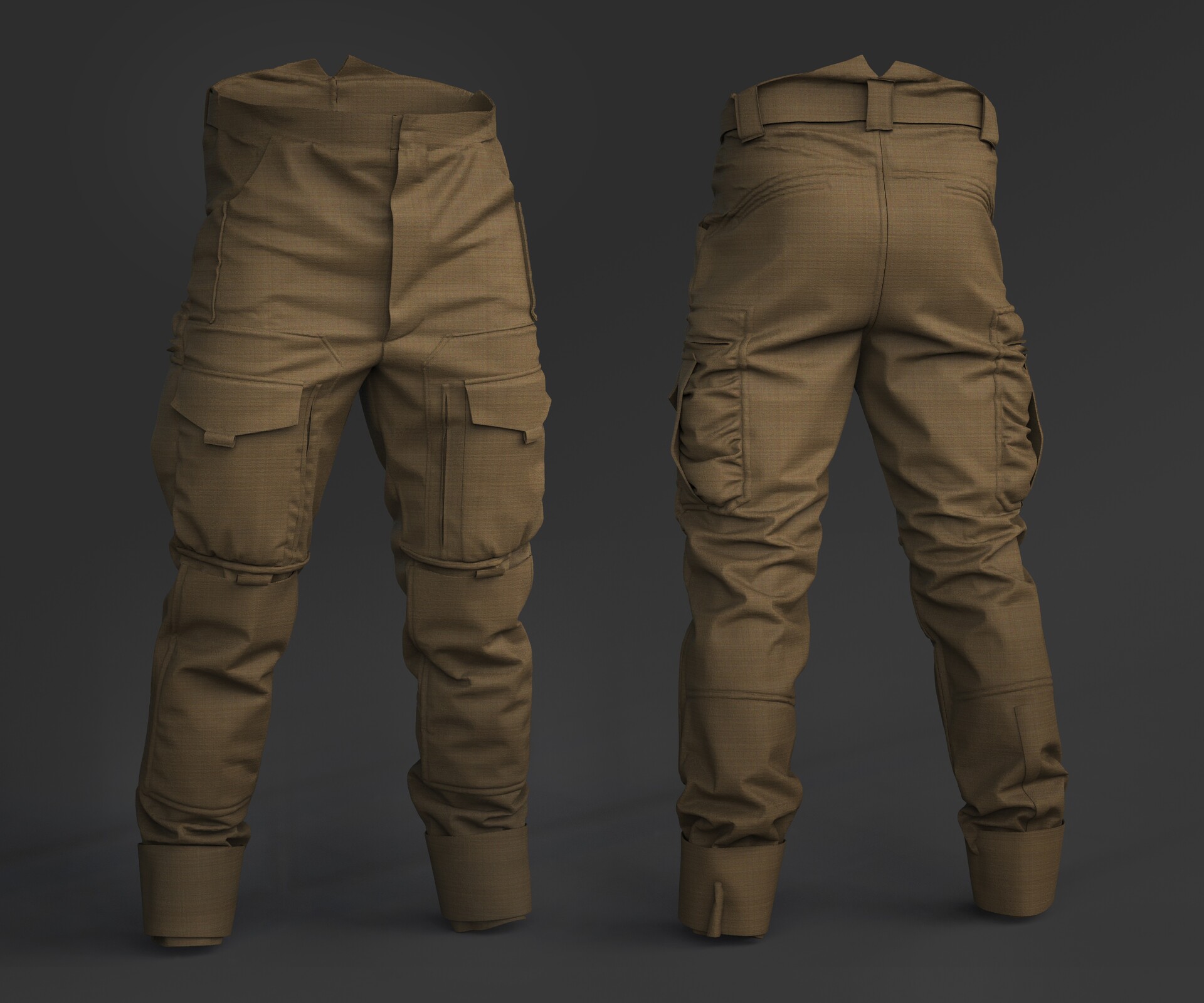 ArtStation - Marvelous Designer Outdoor Pant design 6hours