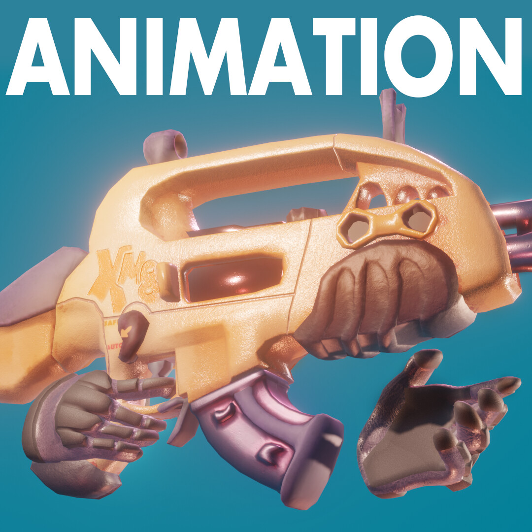 ArtStation - XM8 assault rifle (Animation, Stylised, Lowpoly)