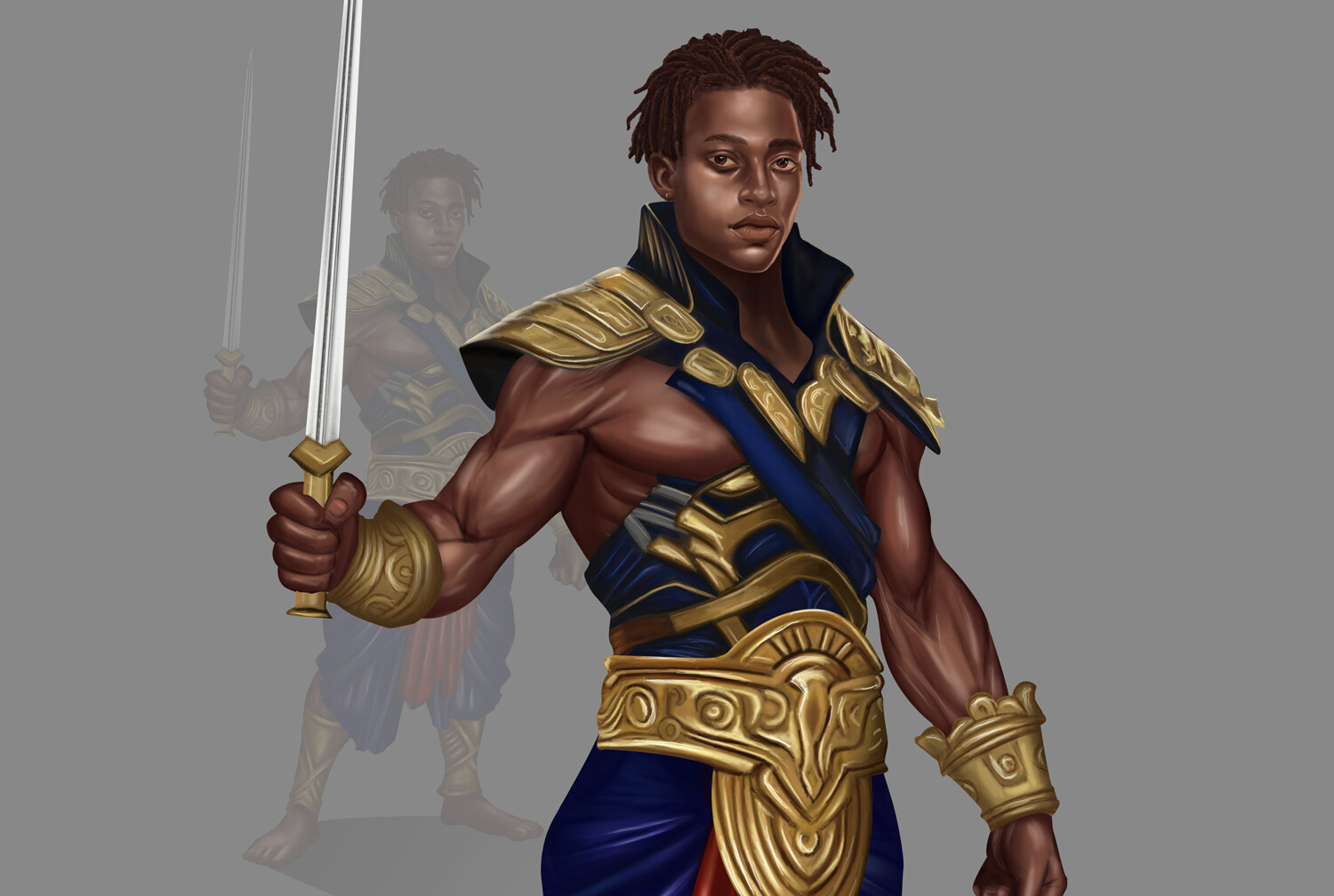 ArtStation - Ghanaian prince warrior