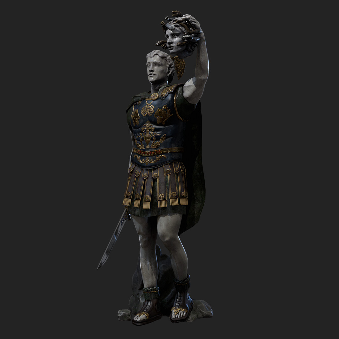 ArtStation - Temple of Goddess Athena _ Perseus Statue