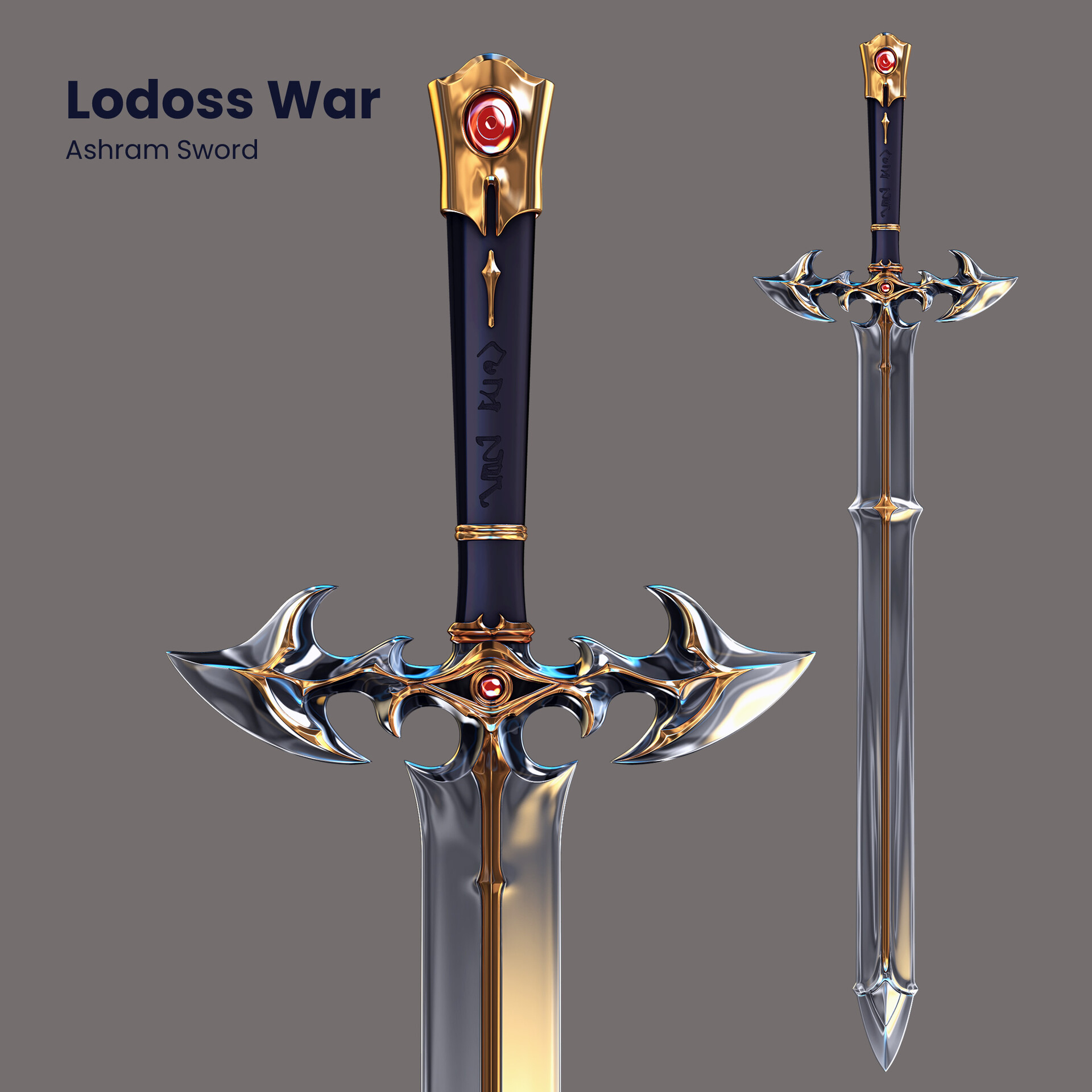 ArtStation - The Record of Lodoss War: Ashram Sword